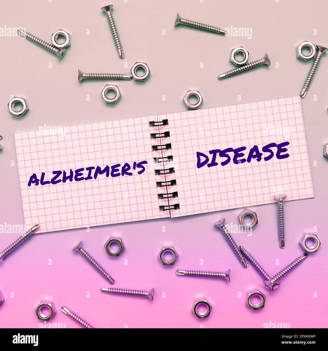 Sign displaying Alzheimer's Disease, Concept meaning Advanced mental ...