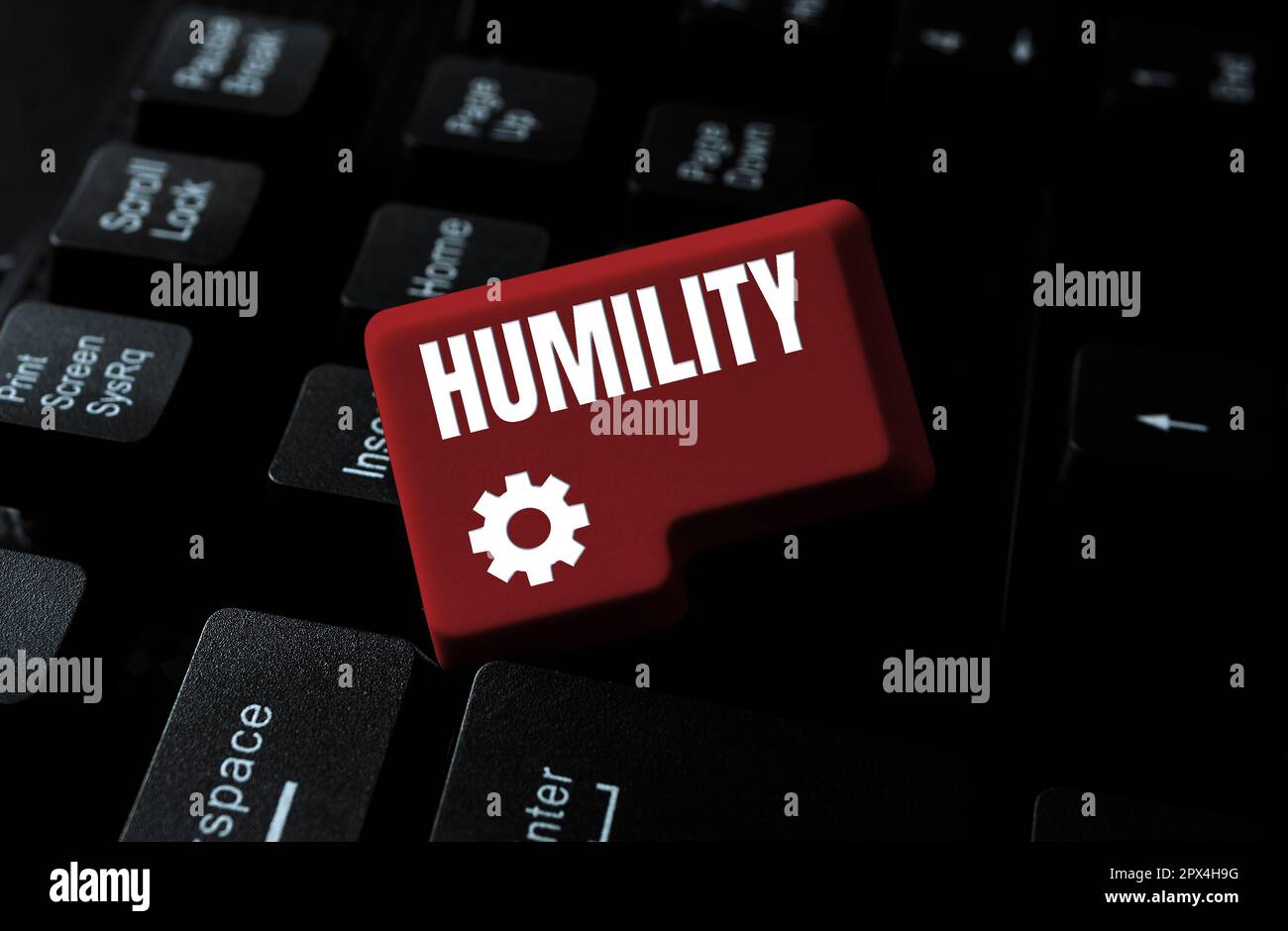 Text caption presenting Humility, Concept meaning being Humble is a ...
