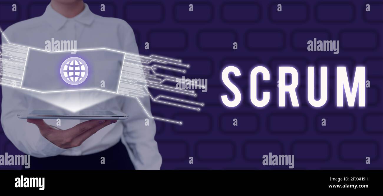 Handwriting Text Scrum Concept Meaning Handwriting As Distinct From Print Written Characters Of