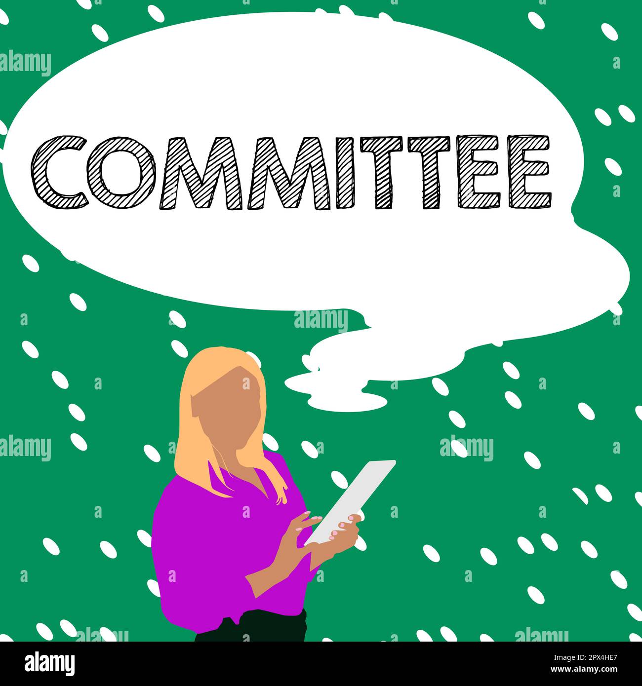 Hand writing sign Committee, Word for Group of people appointed for a ...