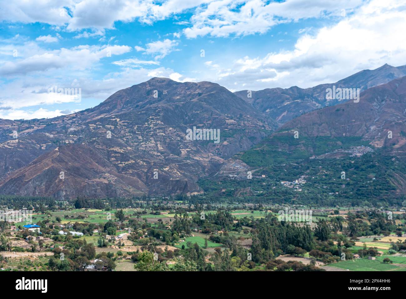 the cities of Yungay and Huaraz buried by an avalanche from Mount ...
