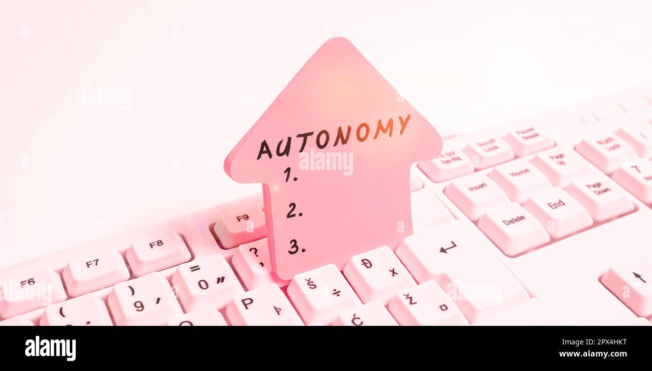 Handwriting Text Autonomy Word Written On Vehicle That Can Guide Itself Without Human