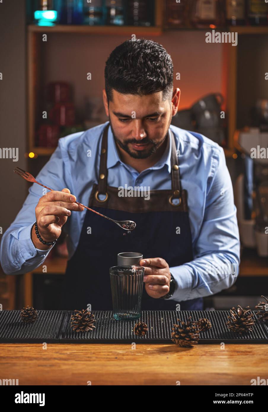 Barman making cocktail decorated hi-res stock photography and images ...