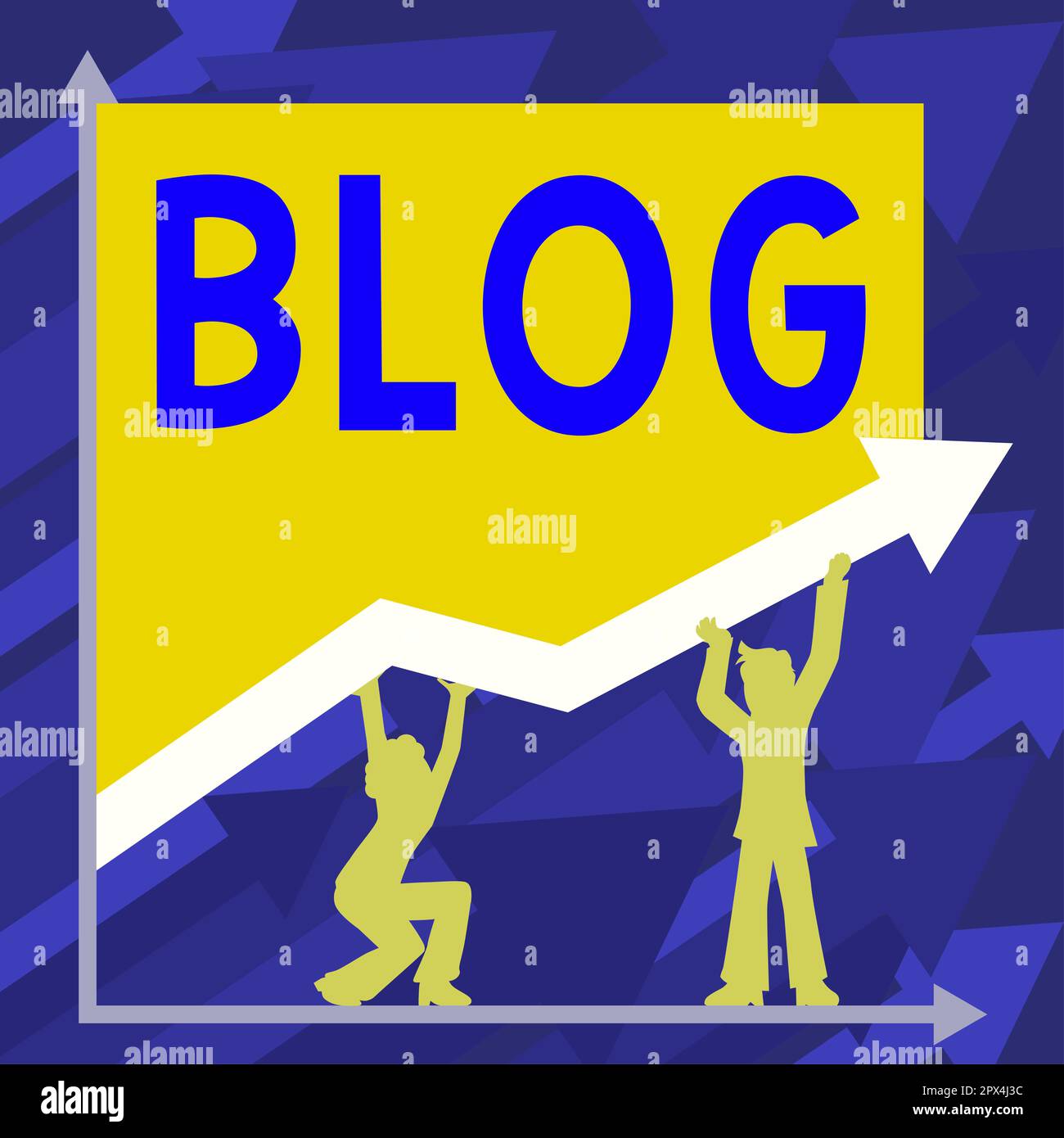 Sign displaying Blog, Business showcase A regularly updated website web page written in ...