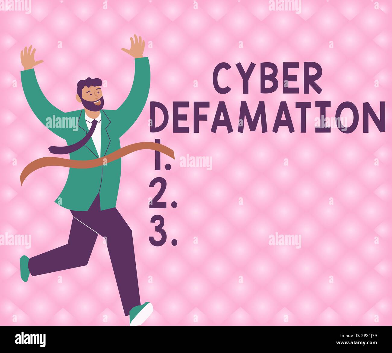 Sign displaying Cyber Defamation, Word for slander conducted via ...