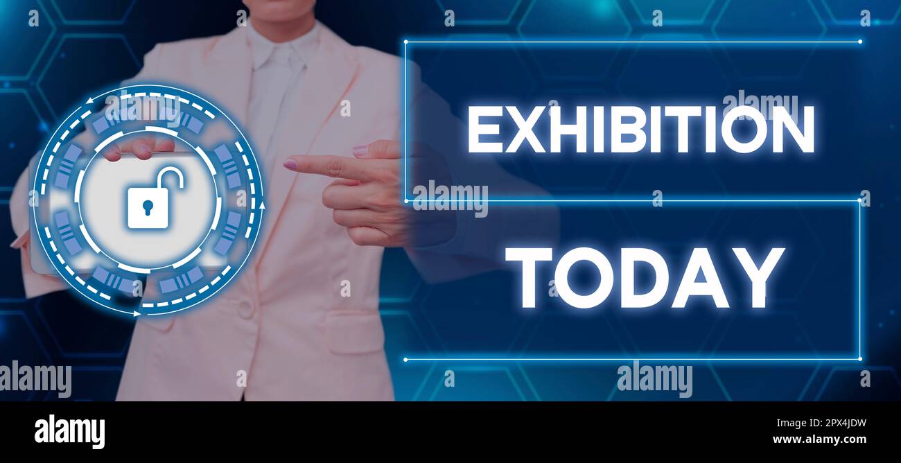 Text showing inspiration Exhibition, Business idea and act of exposing ... Text showing inspiration Exhibition, Business idea and act of exposing ...