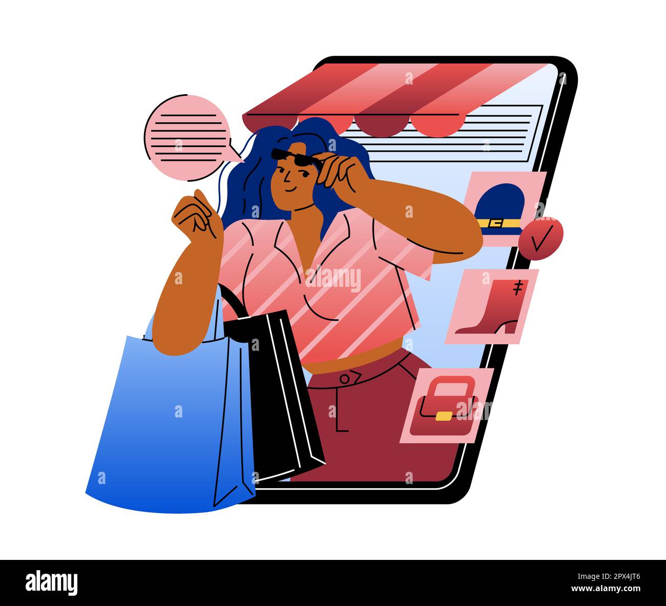 Digital shopping platform Stock Vector Images - Alamy