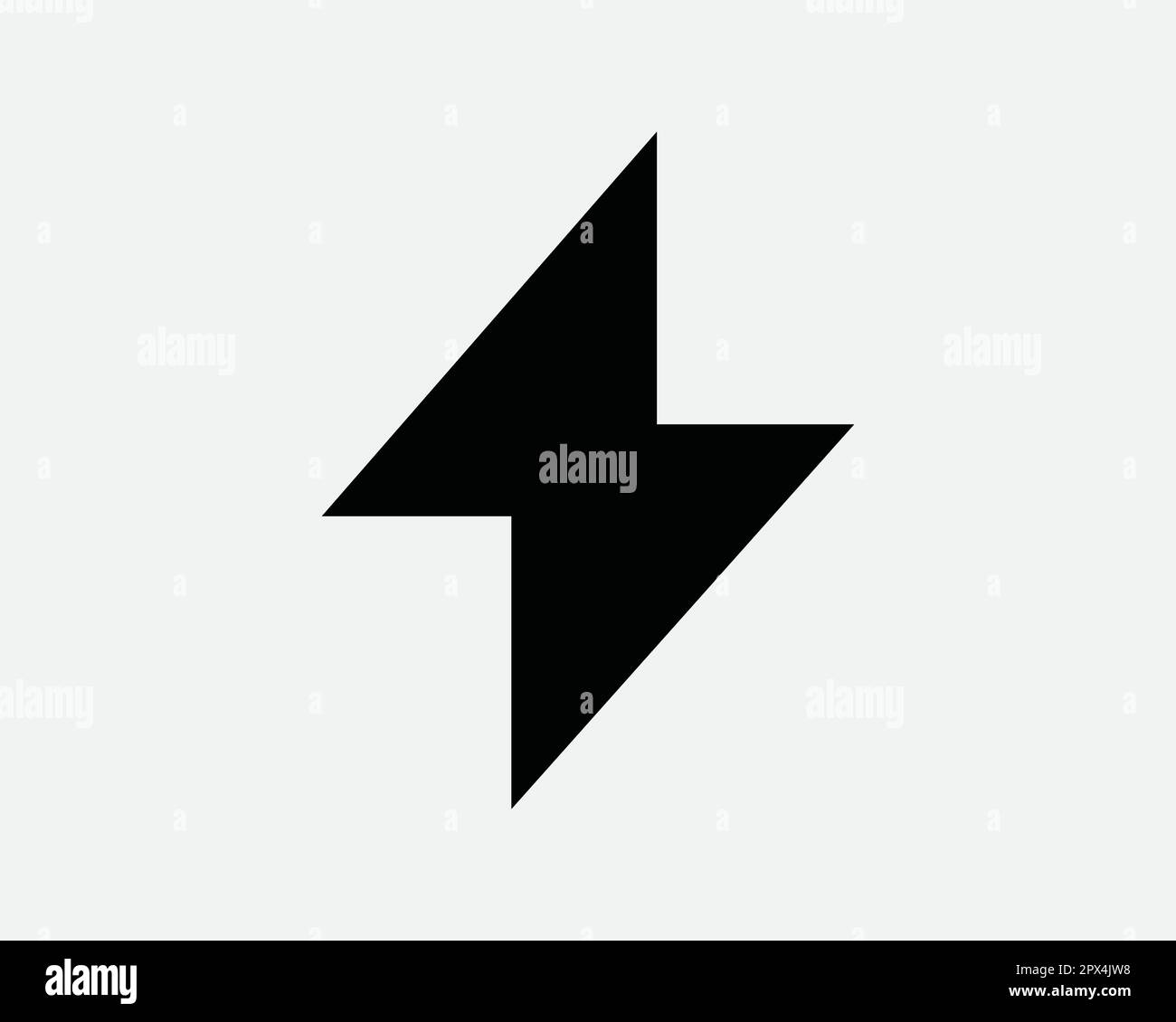 Lighting Bolt Icon. Thunder Electricity Power Flash Storm Electric Charge Energy Danger Sign ...