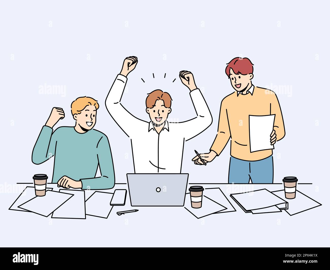 Succeed together Stock Vector Images - Alamy