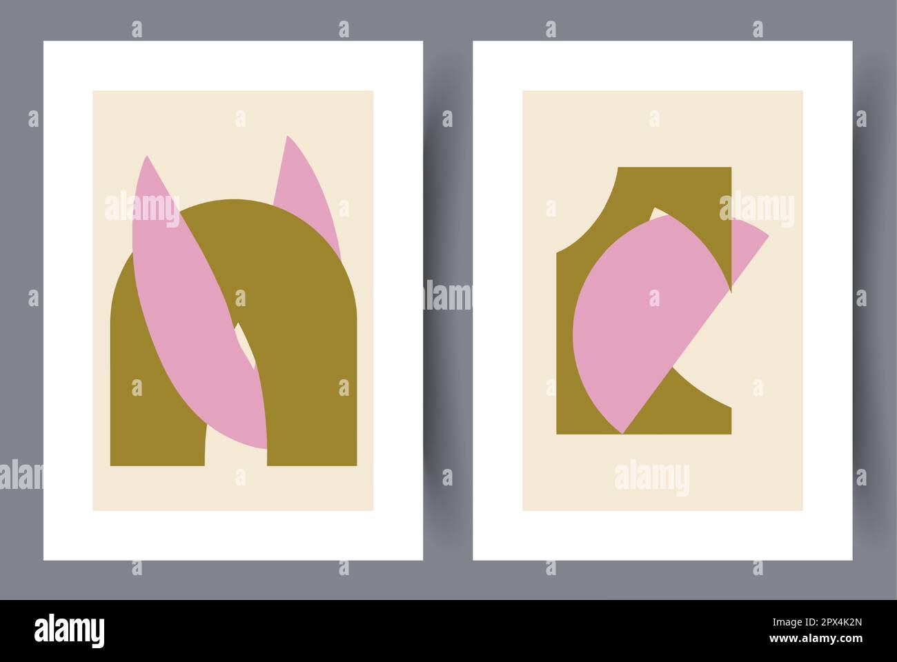 Abstract geometric conceptualism wall art print Stock Vector Image ...