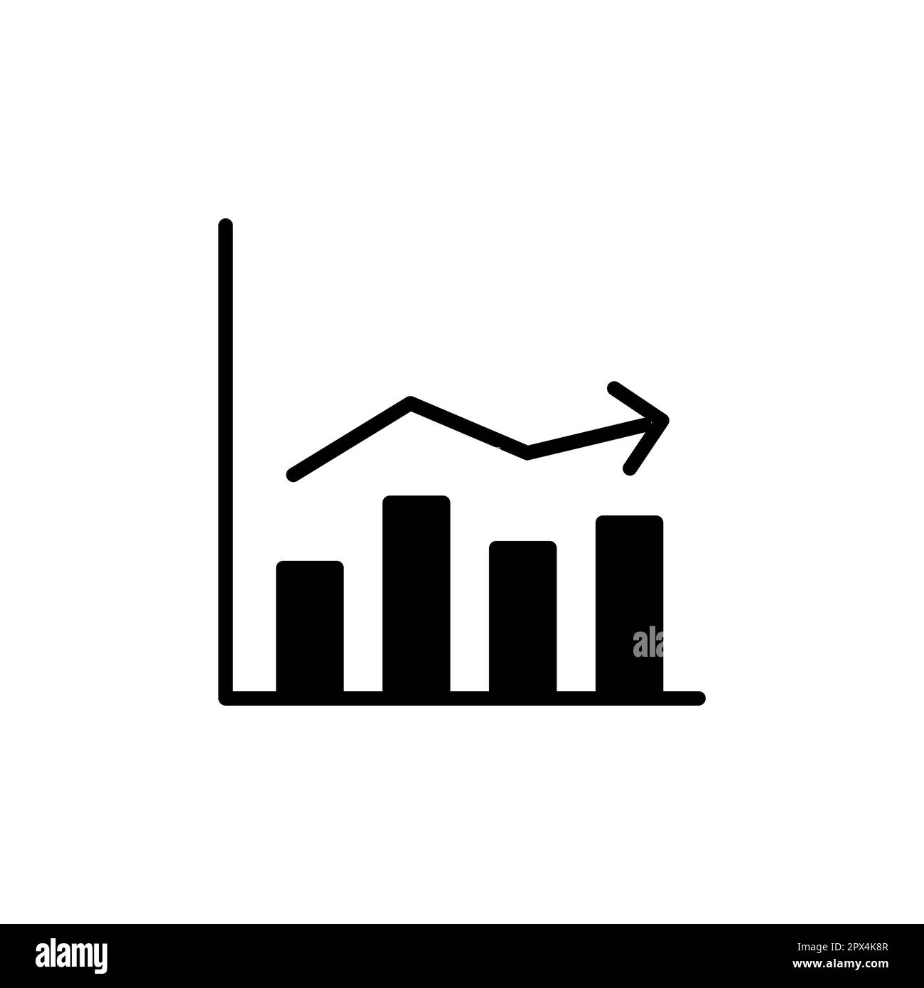 Growing graph Icon vector. Chart icon. Graph Icon Stock Vector Image ...