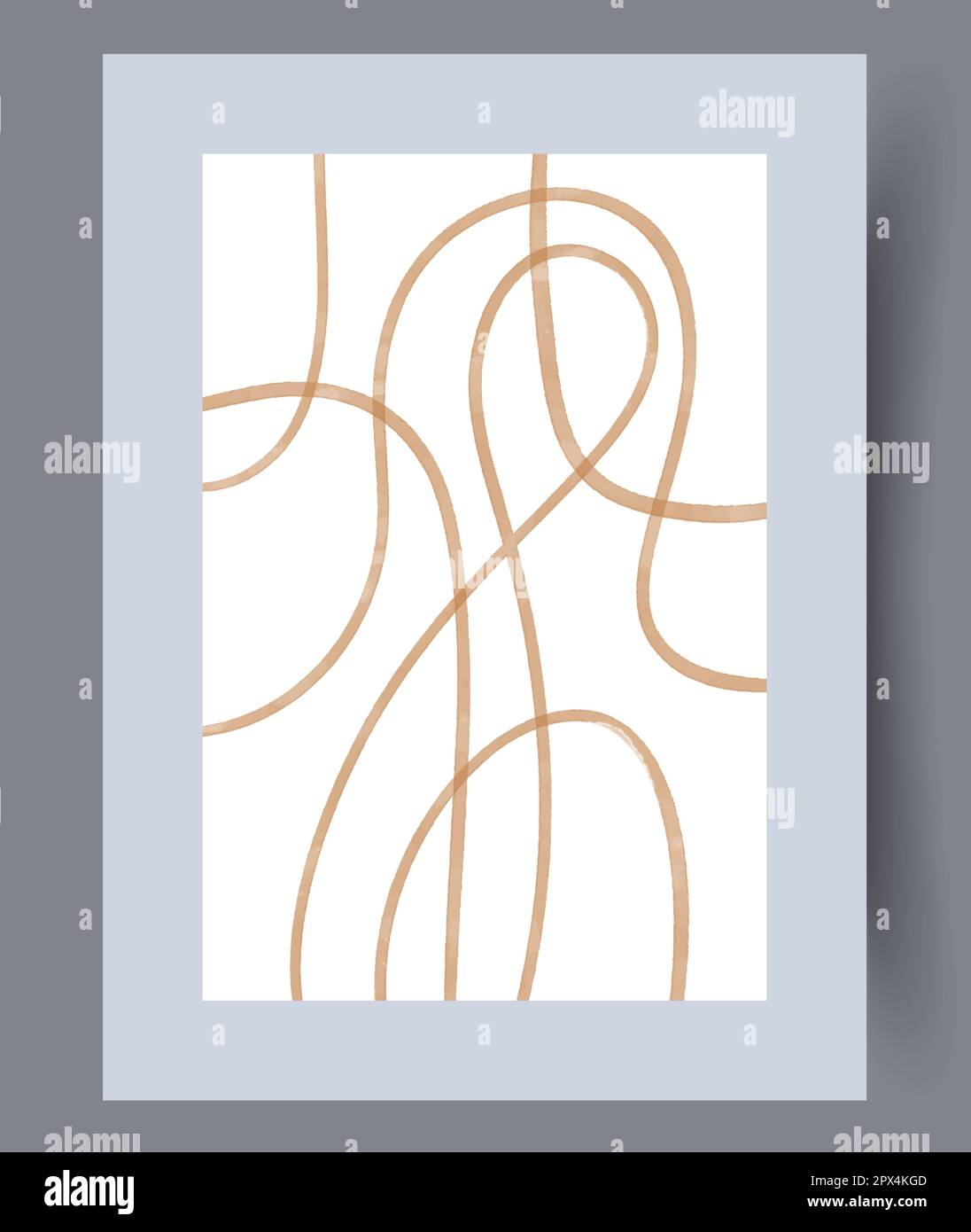 Abstract stripes aesthetic clutter wall art print Stock Vector Image ...