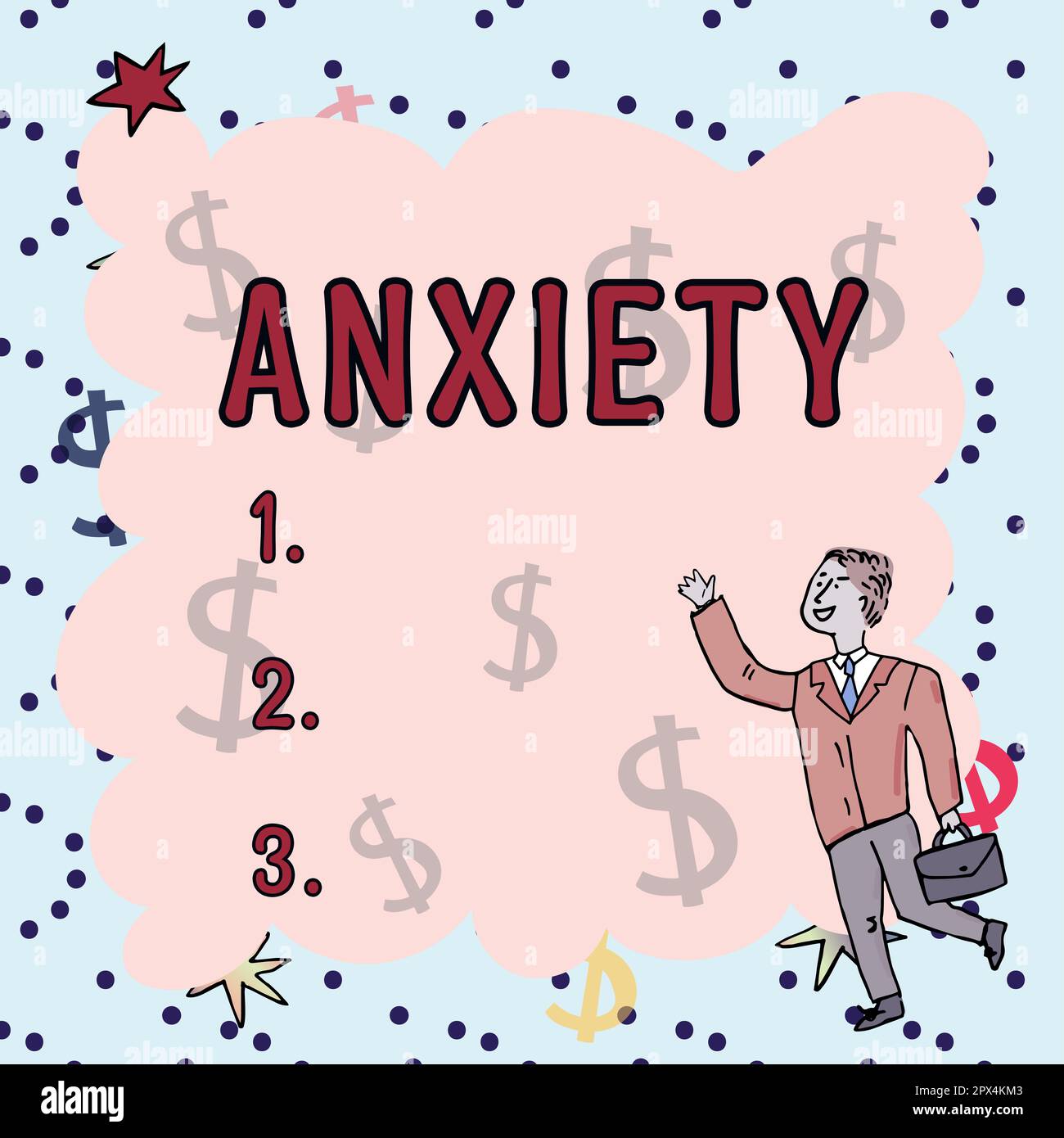 Text showing inspiration Anxiety, Concept meaning Excessive uneasiness ...