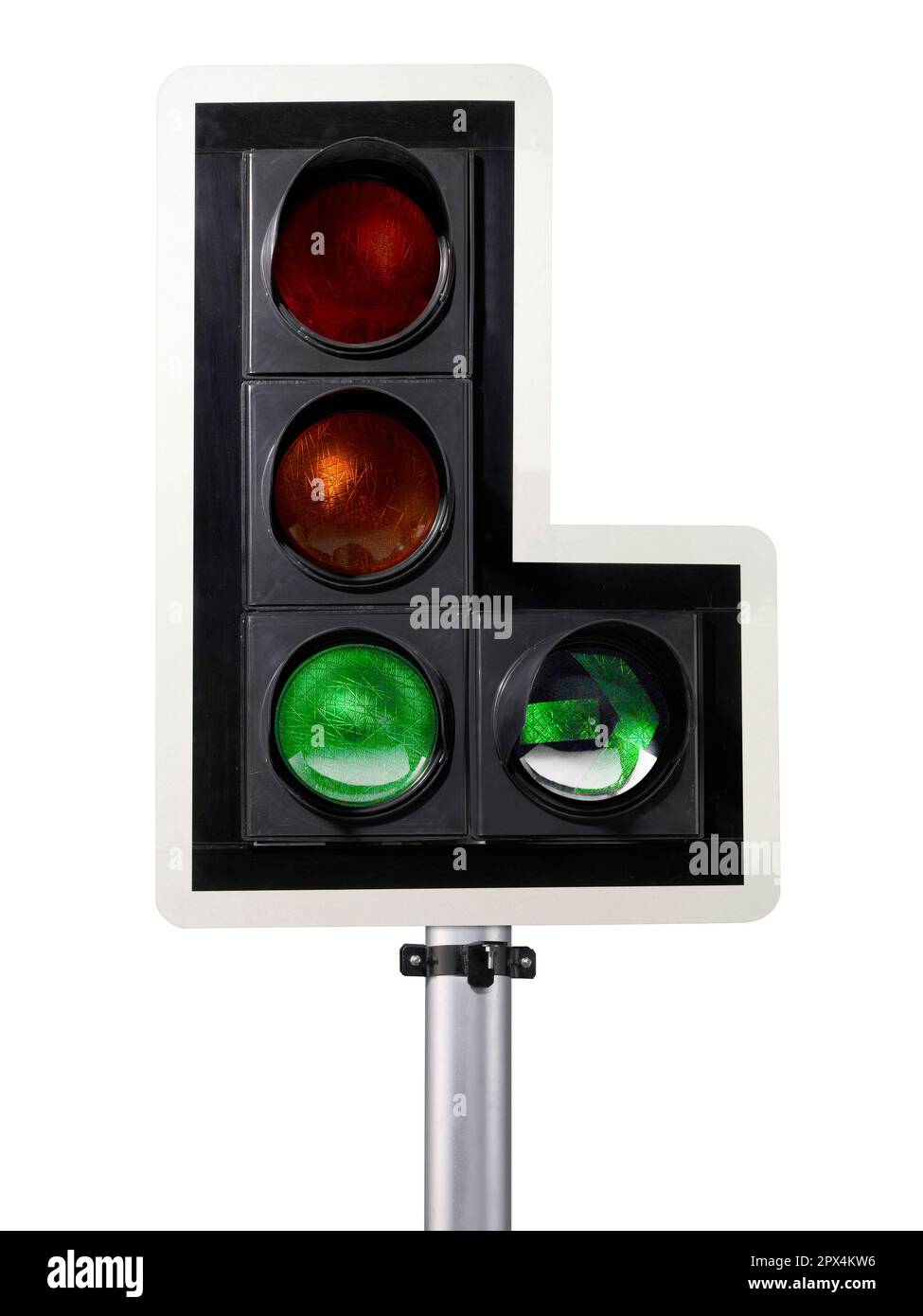 traffic light isolated on white background Stock Photo - Alamy