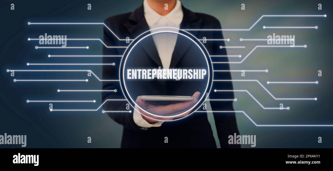 Text showing inspiration Entrepreneurship, Word Written on Process of ...