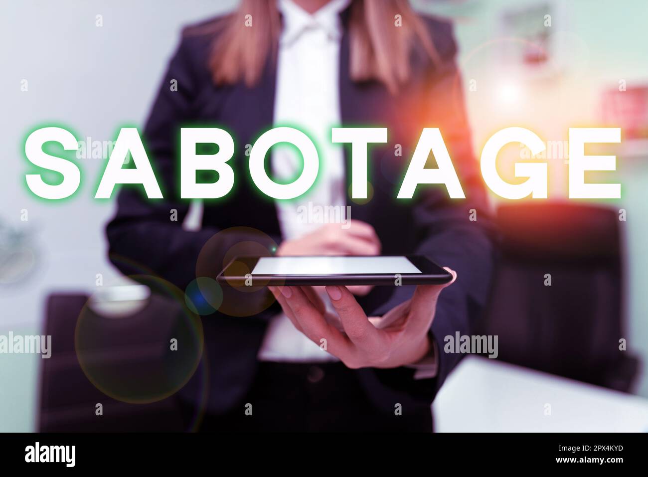 Conceptual display Sabotage, Business concept destruction of an ...