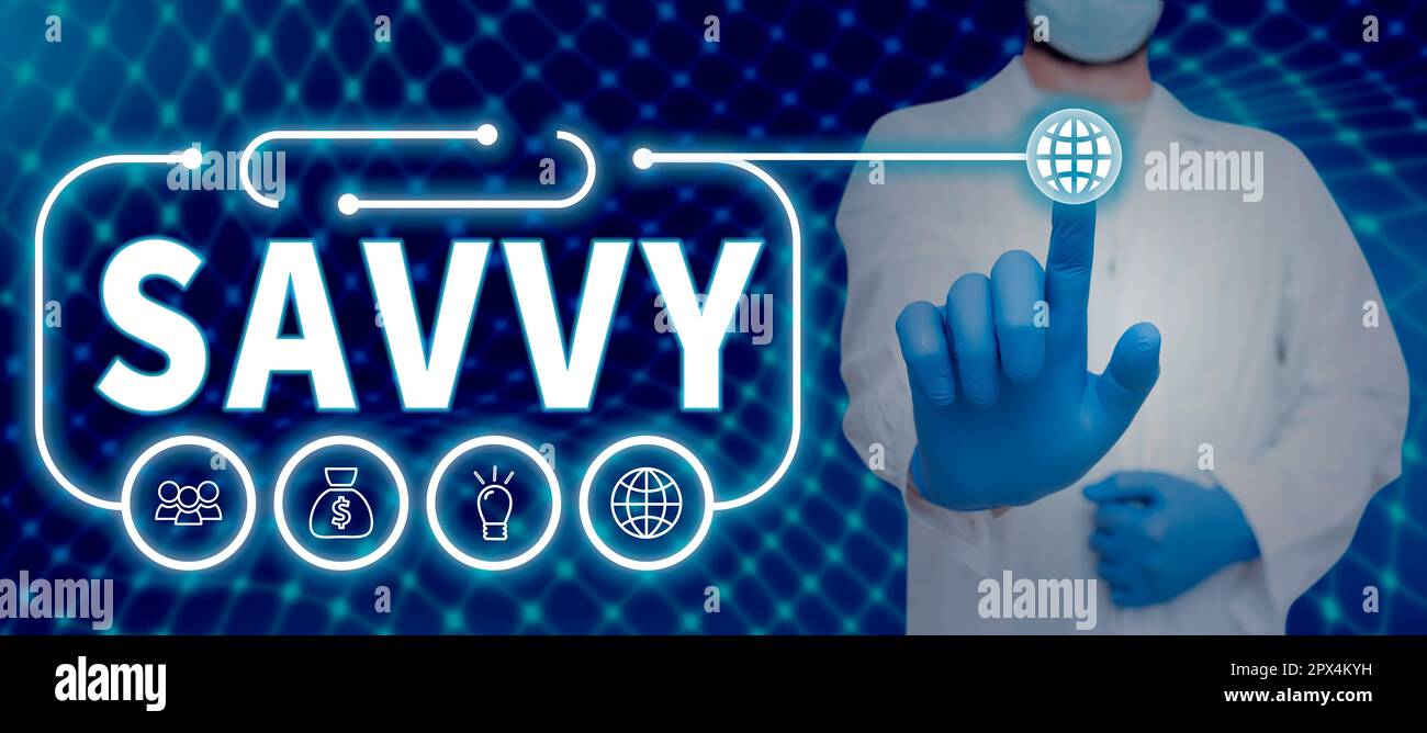 Inspiration showing sign Savvy, Word Written on having perception ...