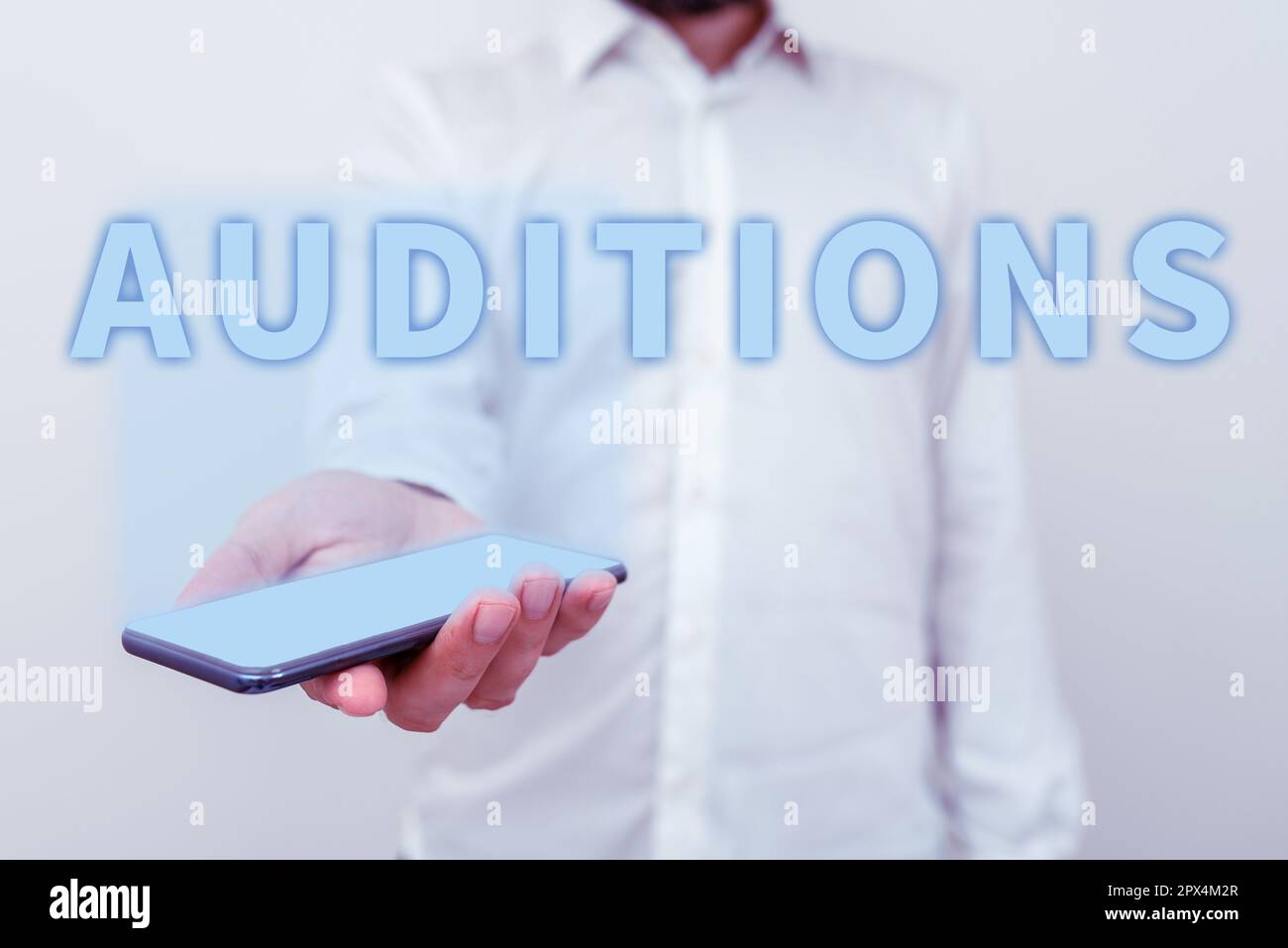 Hand writing sign Auditions, Business showcase a trial performance to ...