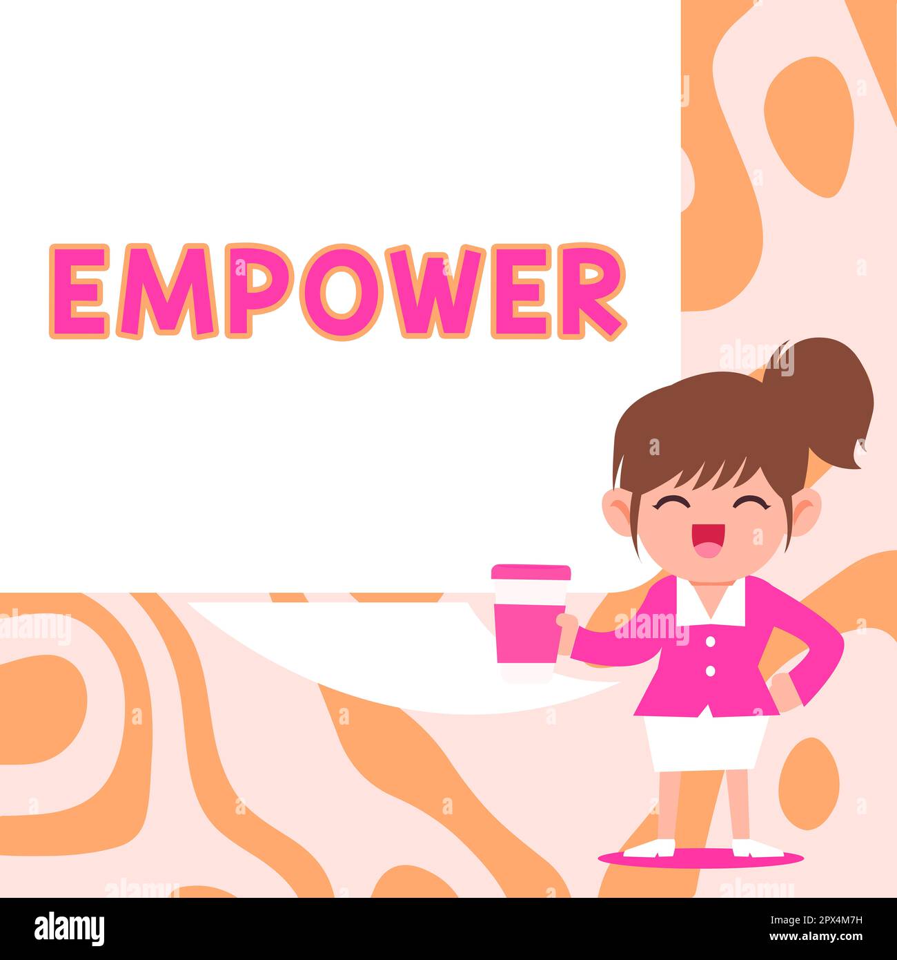 Text caption presenting Empower, Concept meaning to give power or ...