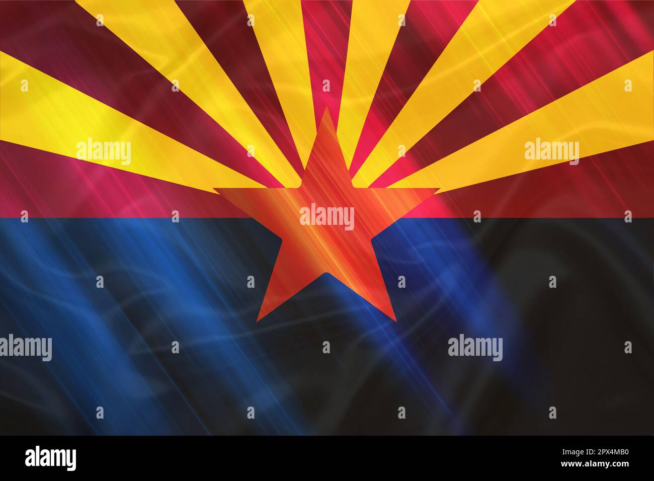The state flag of the State of Arizona with grungy look Stock Photo - Alamy