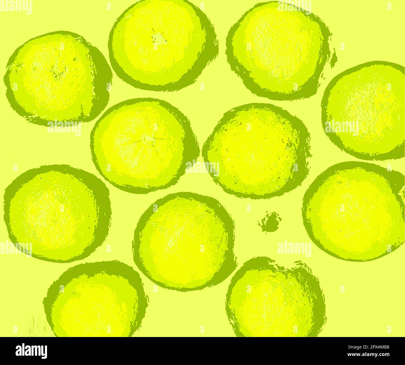 A collection of lime green circles in abstract style Stock Photo - Alamy