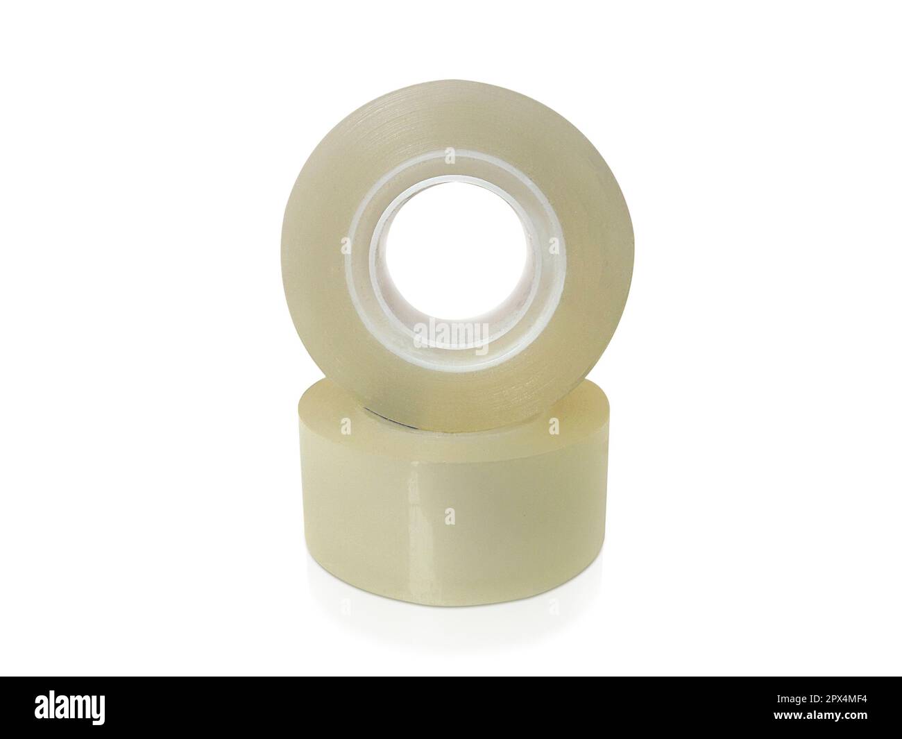 Roll of Scotch tape. Isolated on white background Stock Photo - Alamy