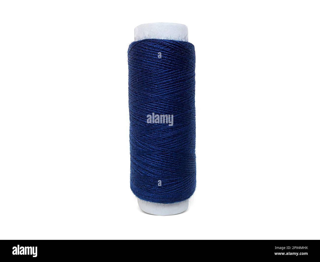 The coil with blue threads. White background Stock Photo - Alamy