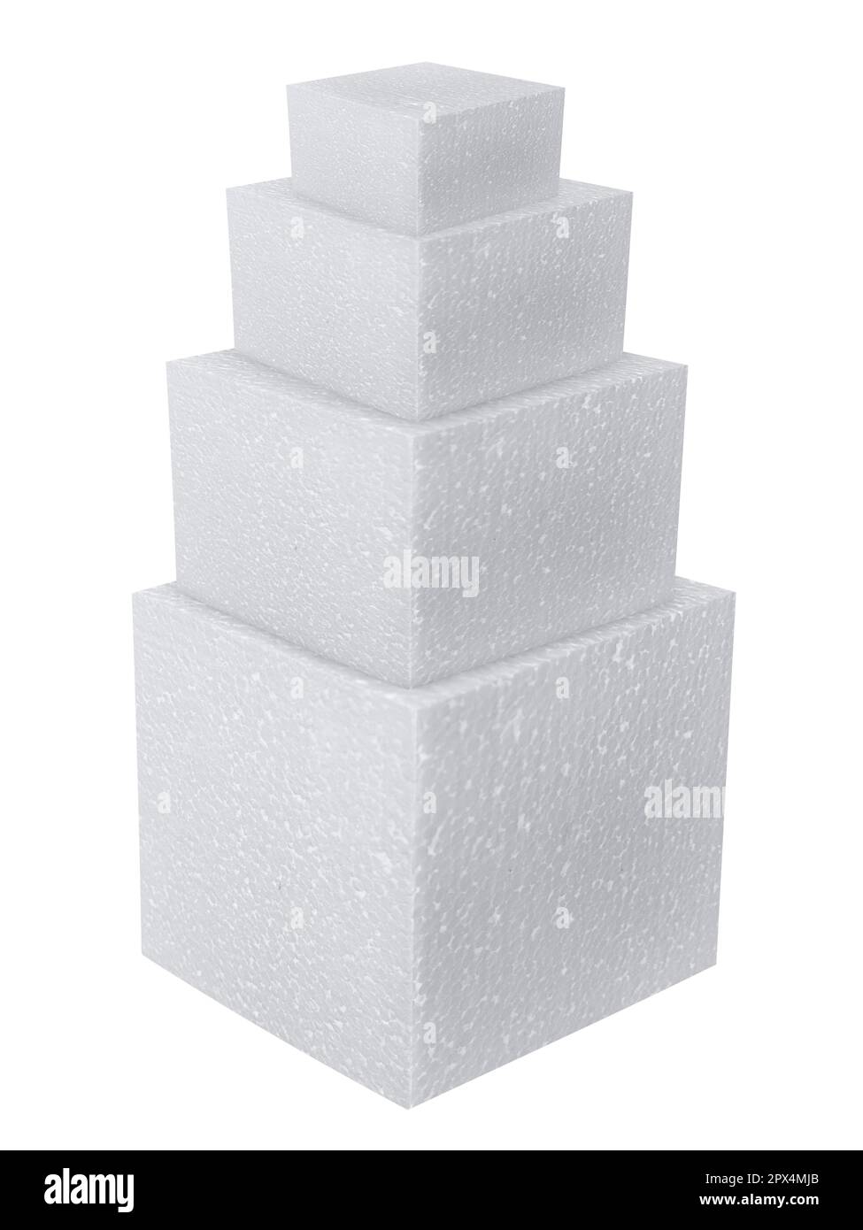 Styrofoam padding for product on white background Stock Photo - Alamy