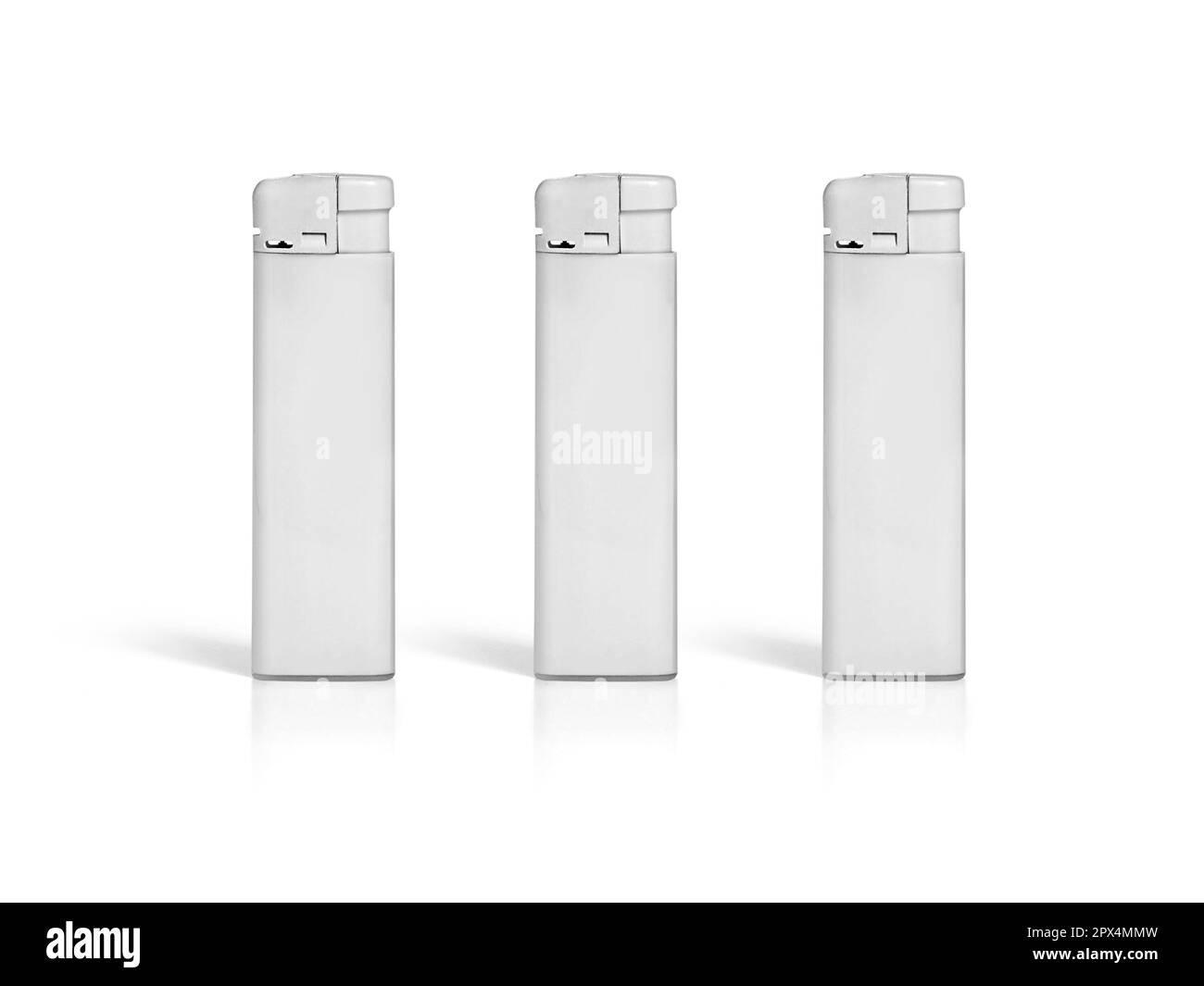 White cigarette lighter isolated on a white background Stock Photo - Alamy