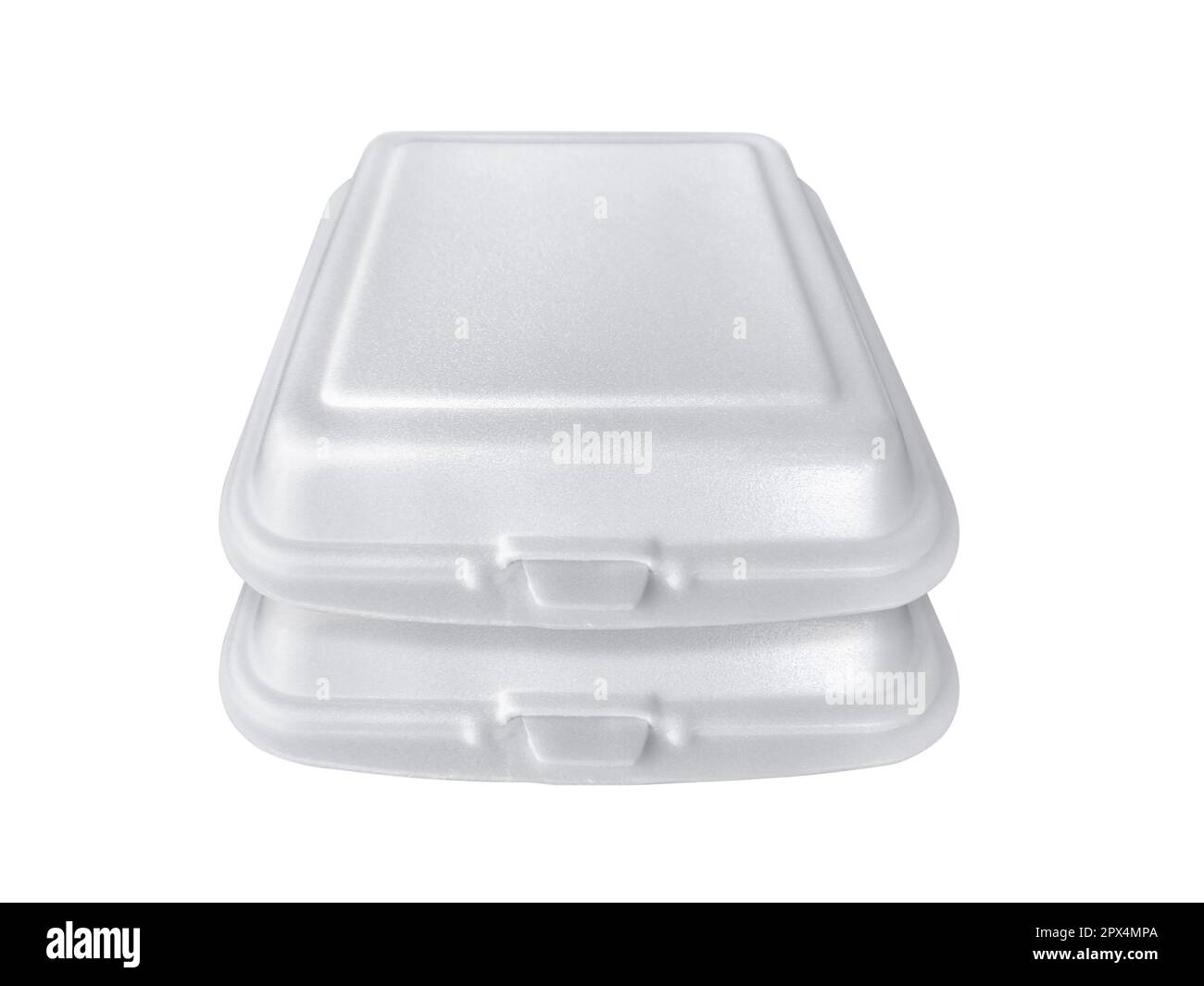 white foam box isolated on white background Stock Photo - Alamy