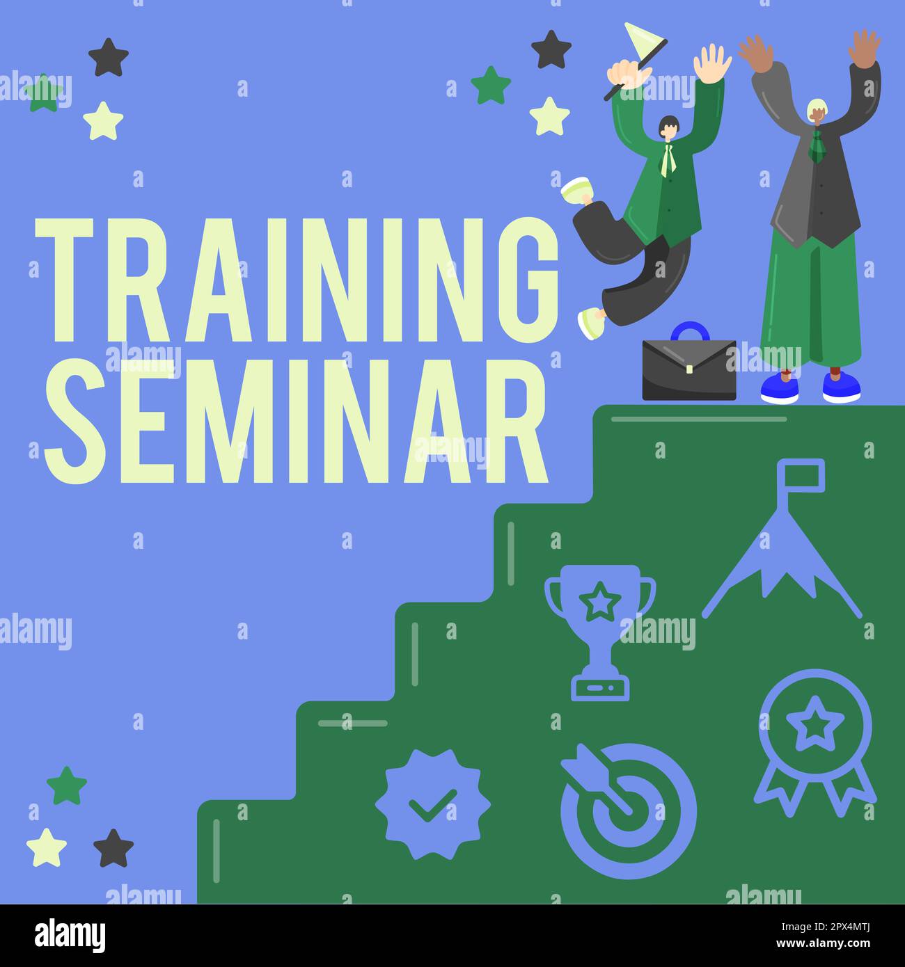 Text caption presenting Training Seminar, Business overview Academic ...