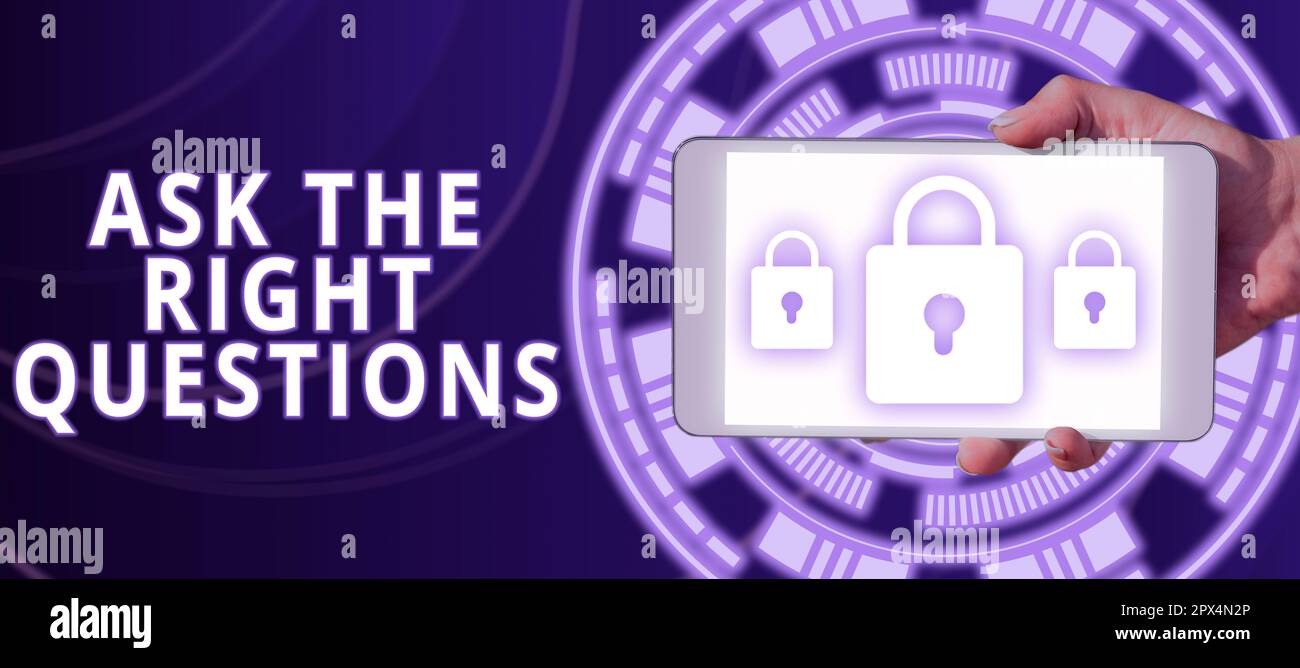 Writing Displaying Text Ask The Right Questions Word Written On Look For A Professional Advice