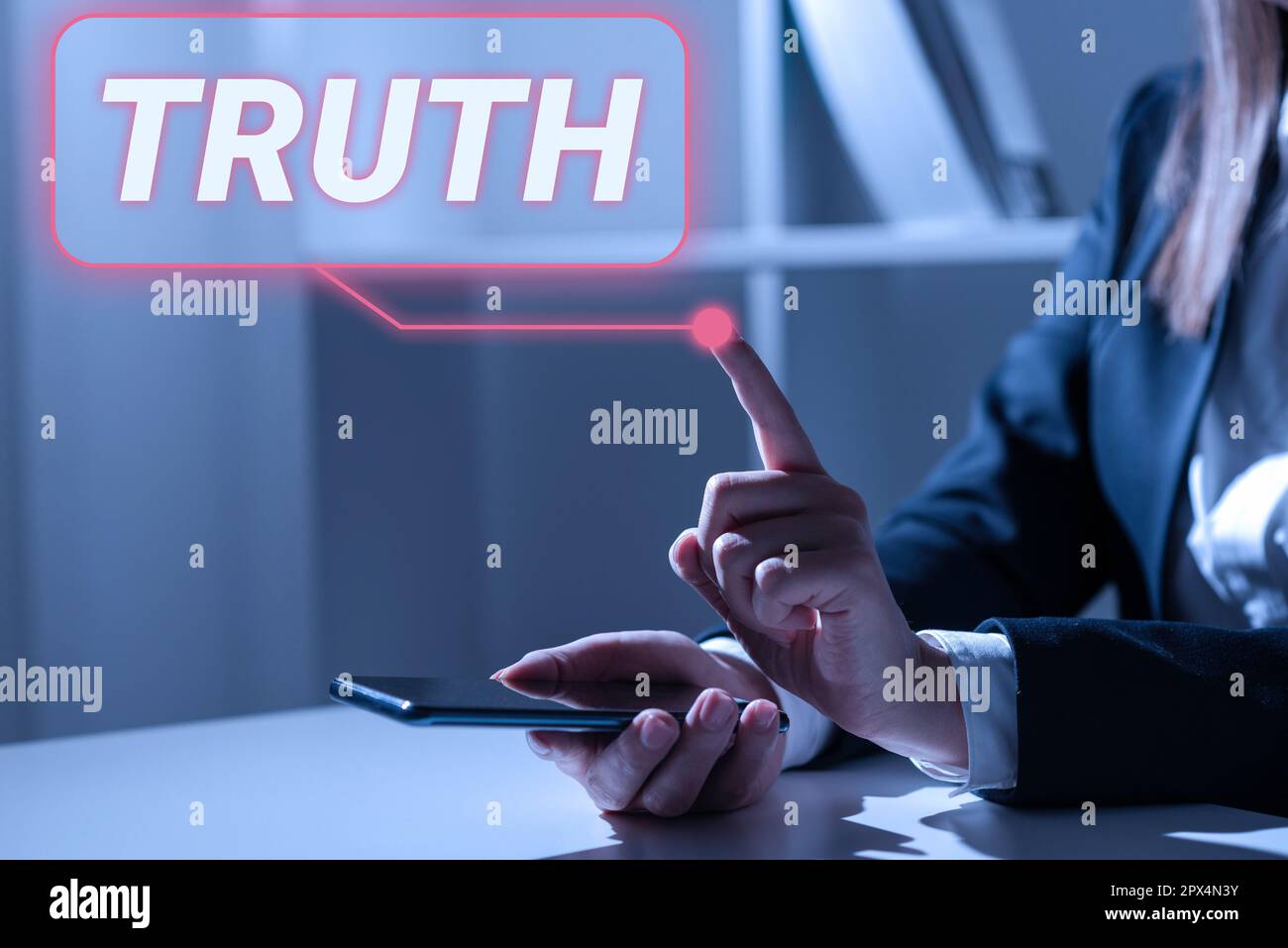 Sign displaying Truth, Business concept the quality or state being true ...