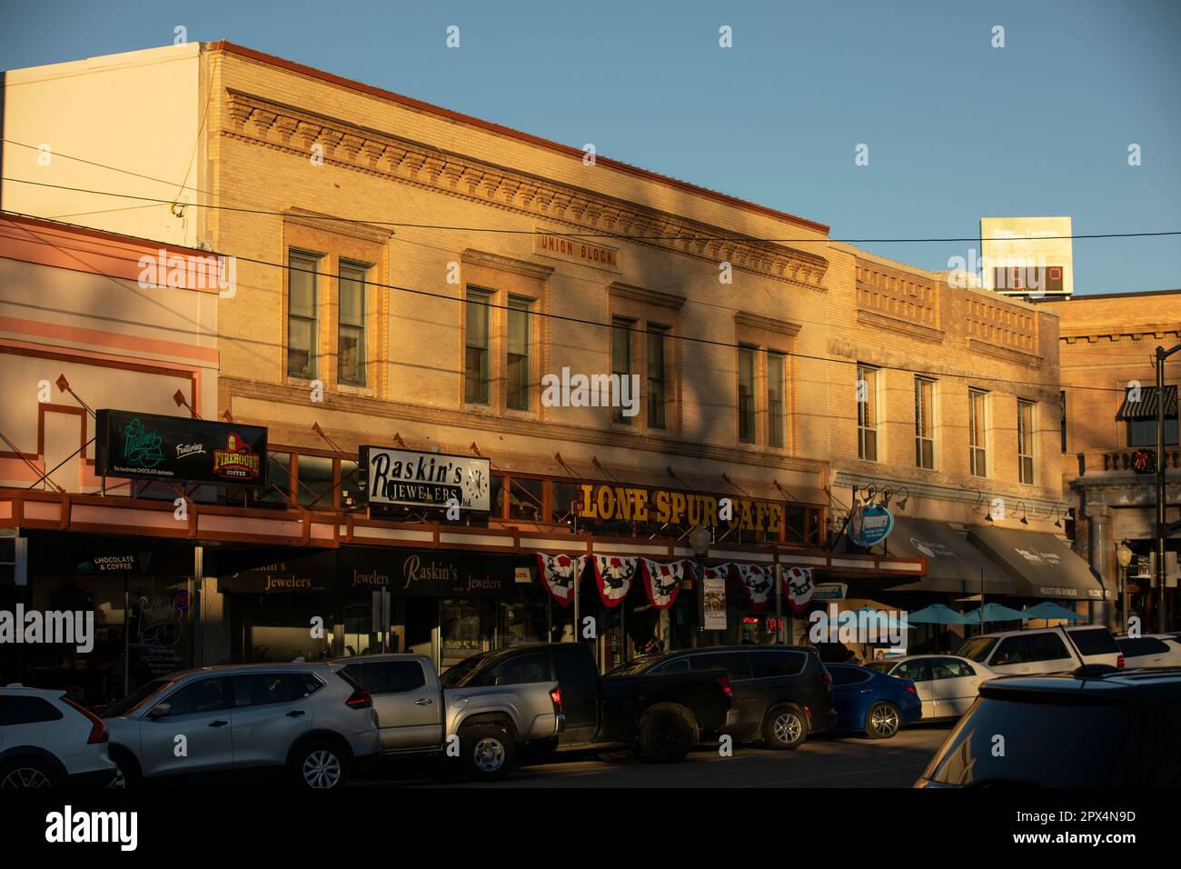 Prescott, Arizona, USA - January 9, 2022: Sunset light shines on ...