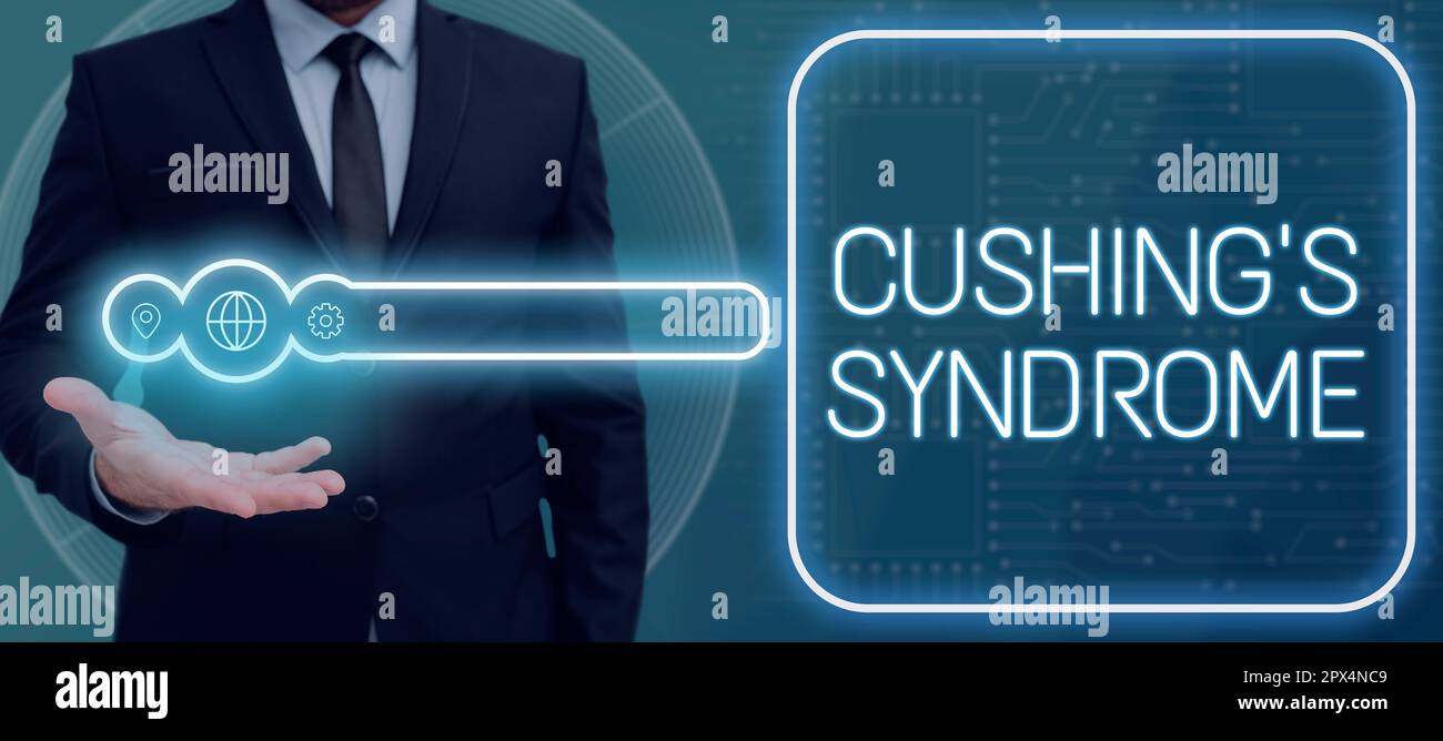 Sign displaying Cushing's Syndrome, Business idea a disorder caused by ...