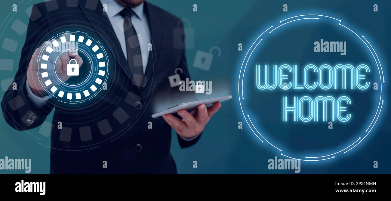 Handwriting text Welcome Home, Business showcase Expression Greetings ...