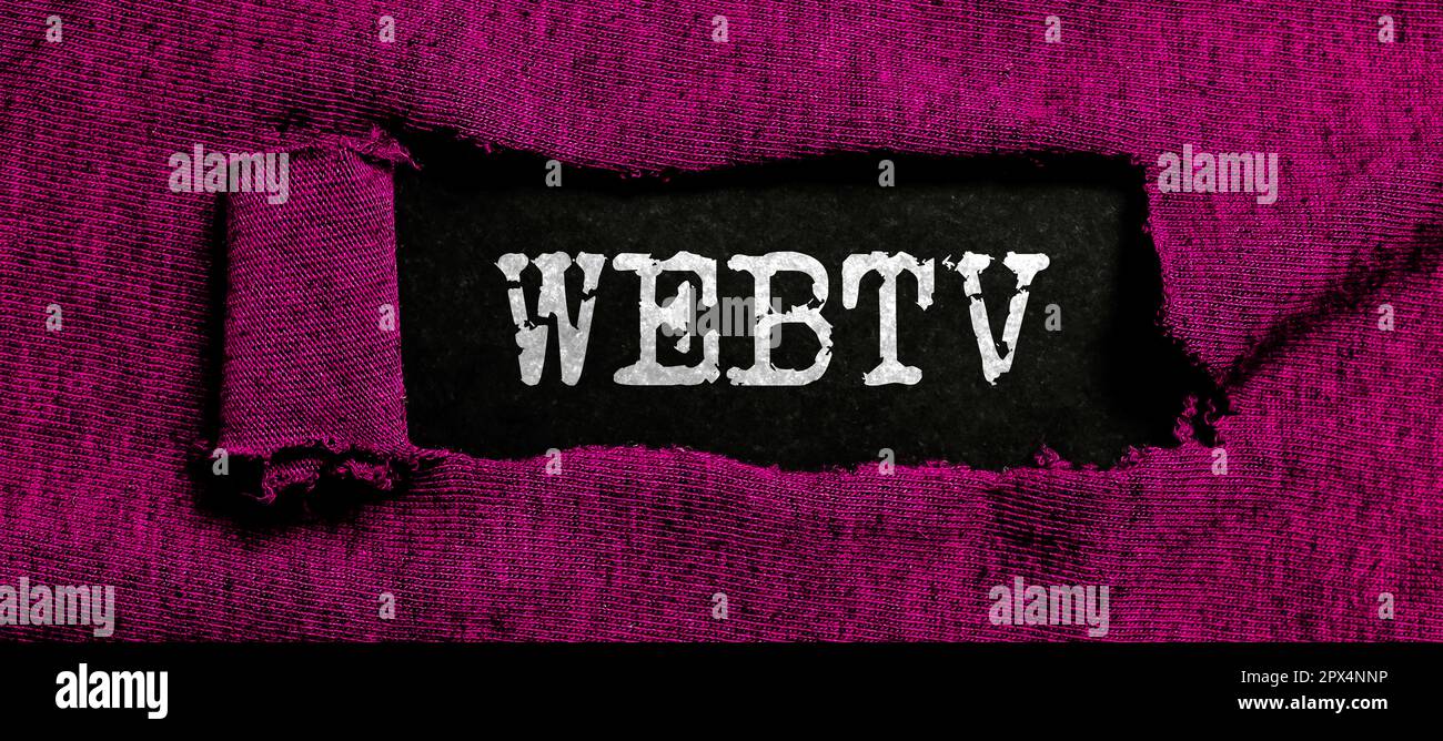 Inspiration showing sign Webtv, Word Written on Internet transmission ...