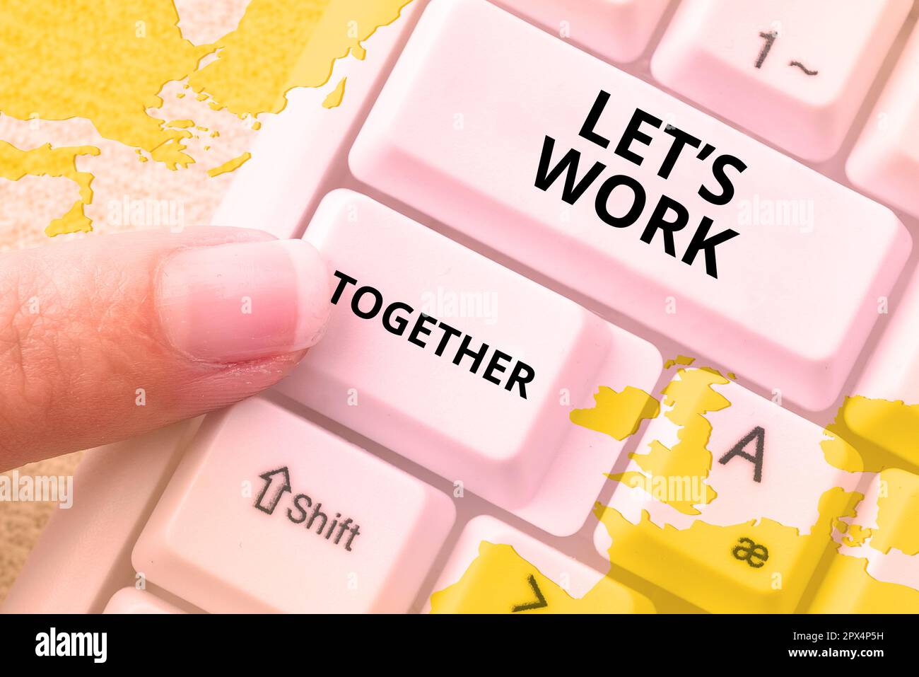 Conceptual caption Let's Work Together, Concept meaning Unite and Join ...