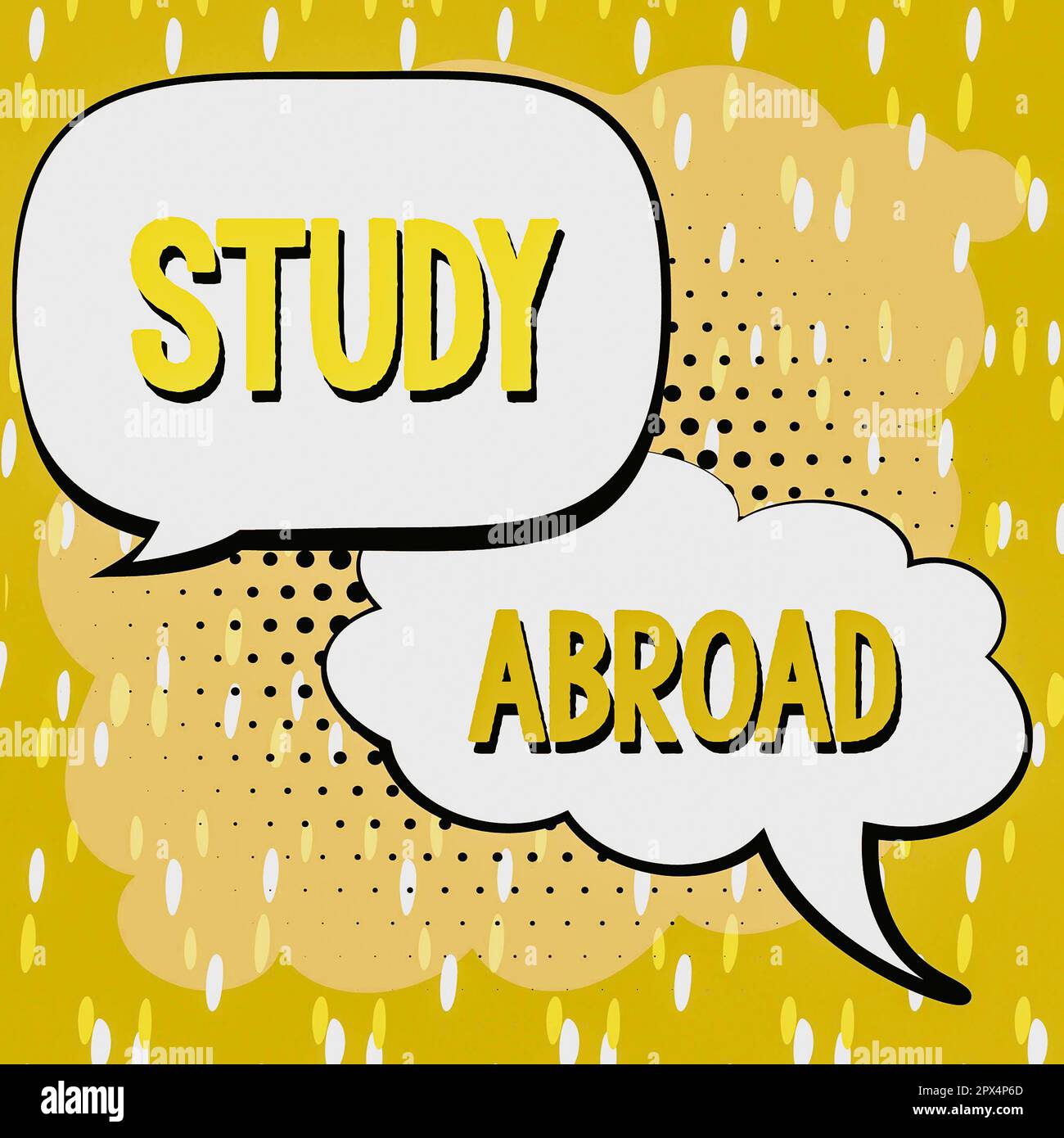 Sign displaying Study Abroad, Business overview Pursuing educational ...