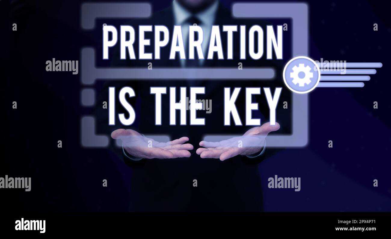 Conceptual caption Preparation Is The Key, Concept meaning action of ... Conceptual caption Preparation Is The Key, Concept meaning action of ...