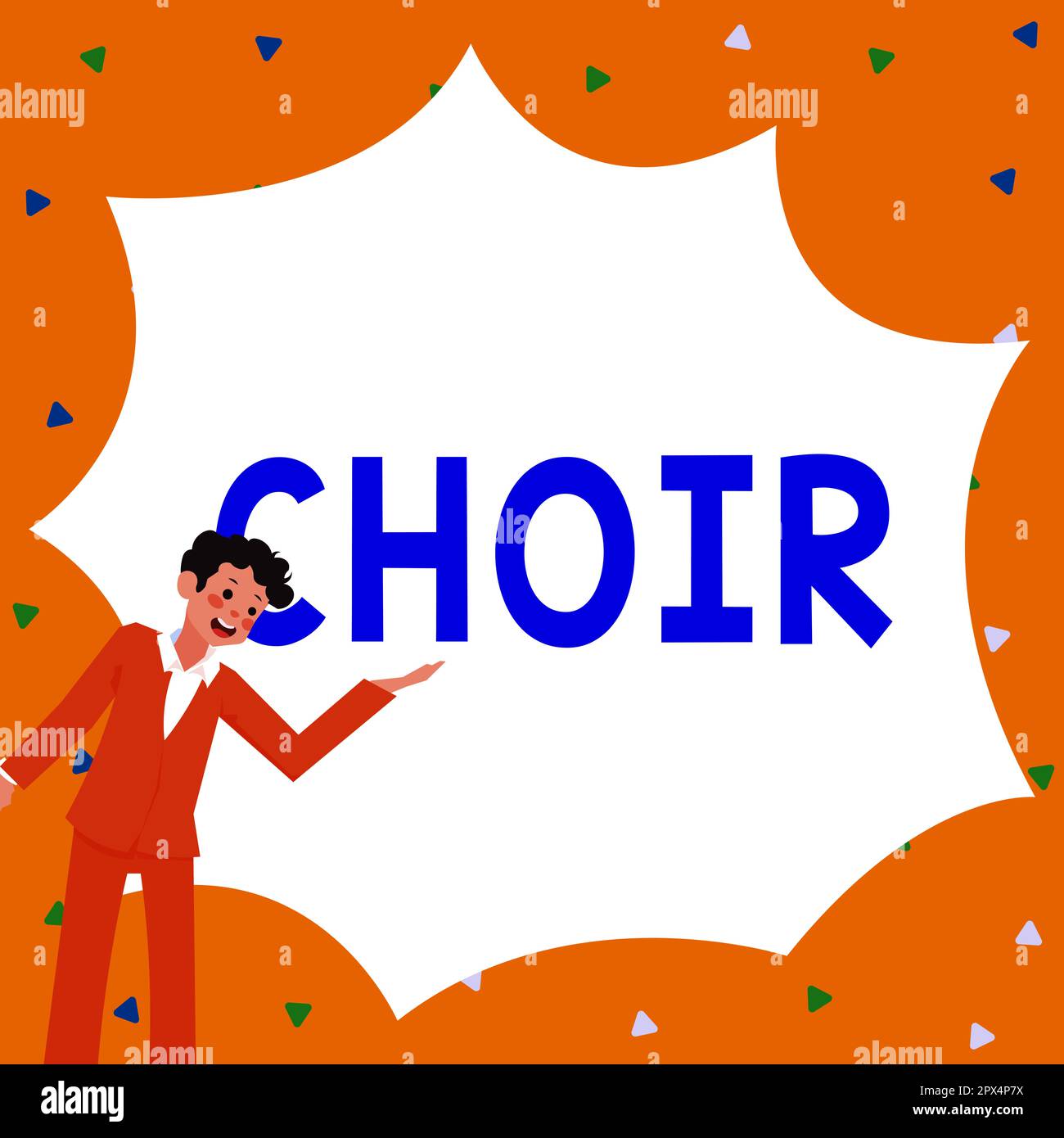 Conceptual caption Choir, Word Written on a group organized to perform ...