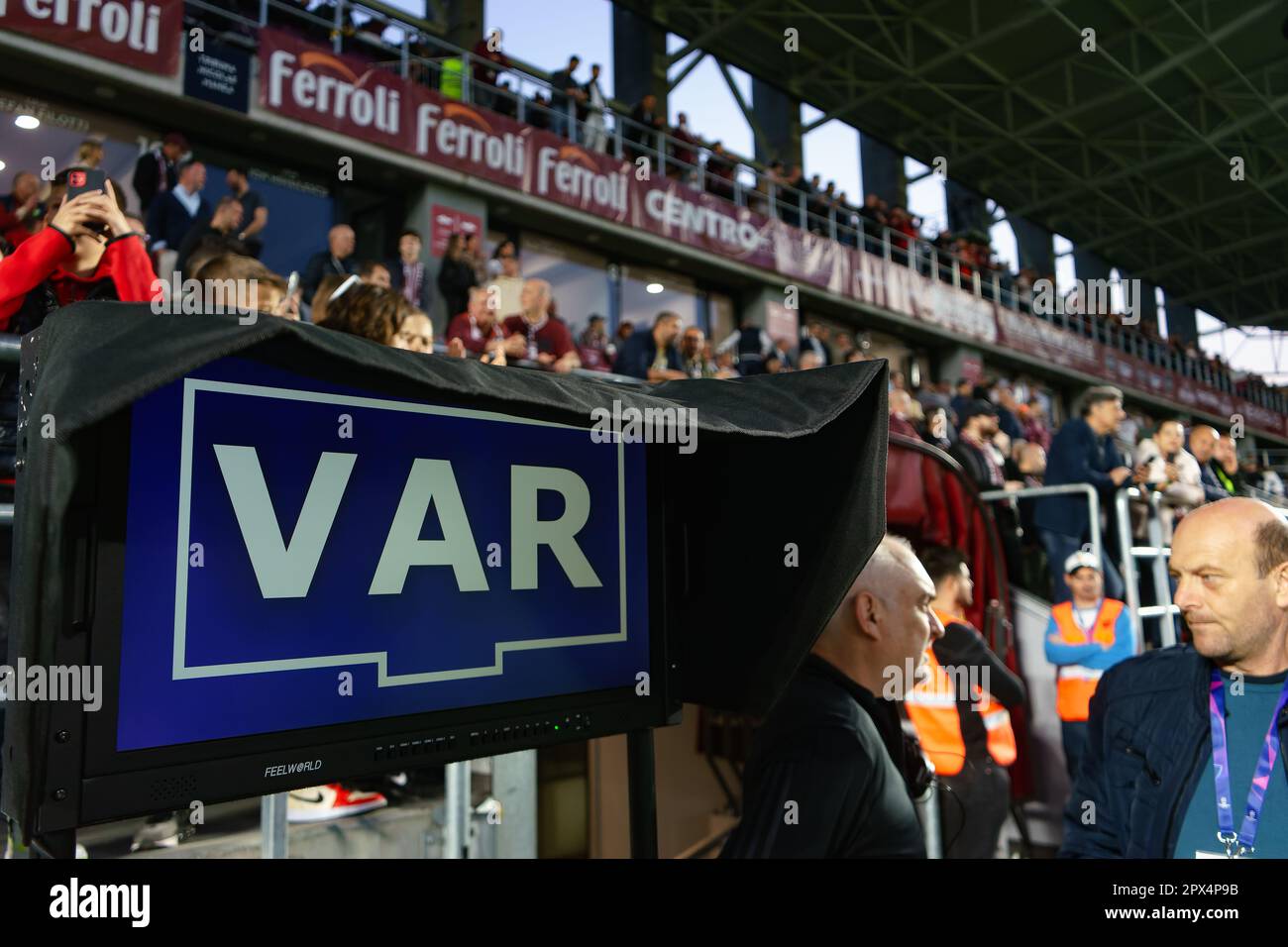 Bucharest, Romania. 1st May, 2023: The video assistant referee (VAR ...