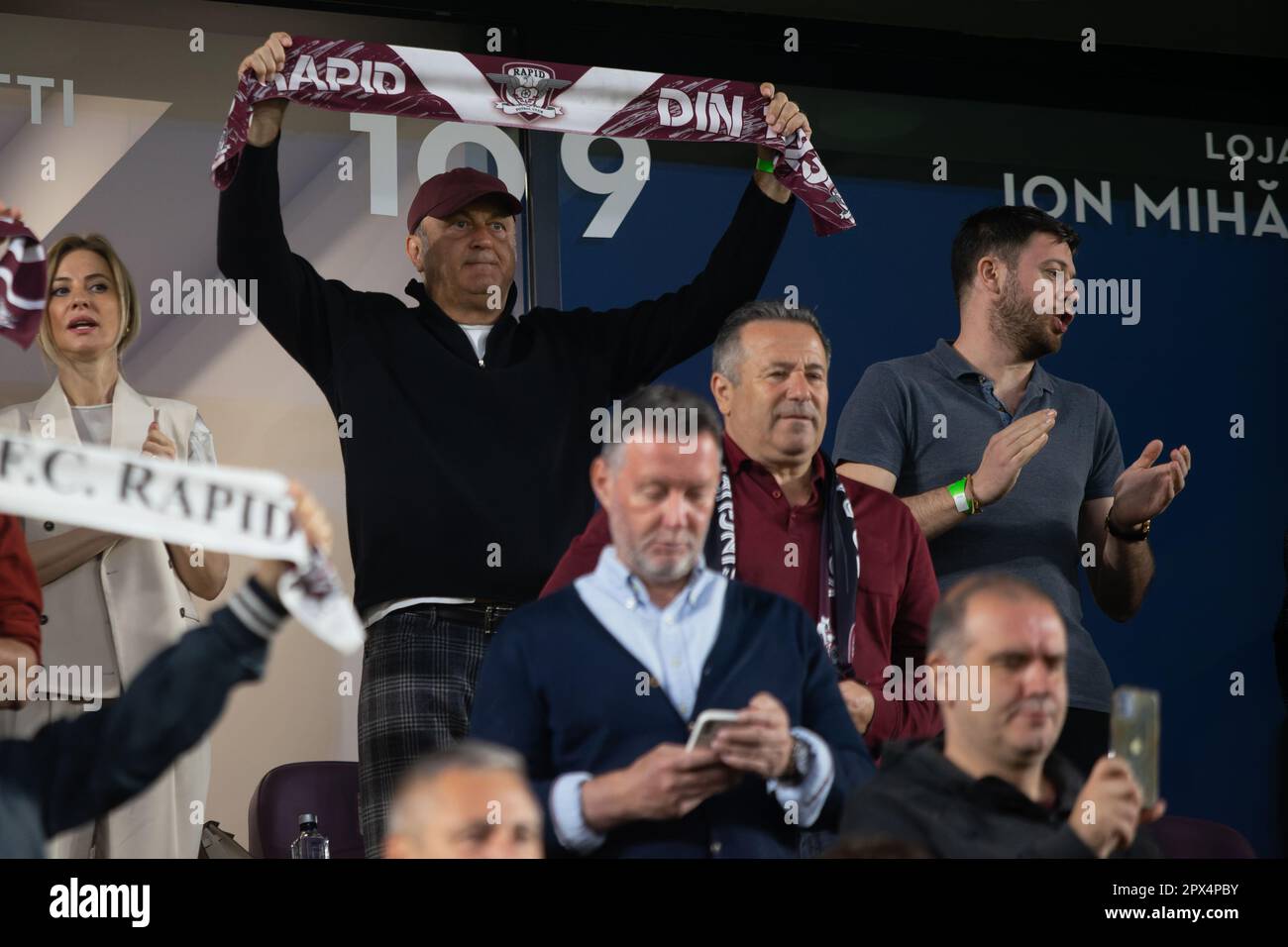 Bucharest, Romania. 1st May, 2023: Dan Sucu (L) and Victor Angelescu (R ...