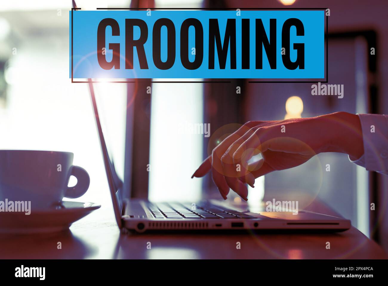 Hand writing sign Grooming, Word Written on hygienic care and enhancing ...