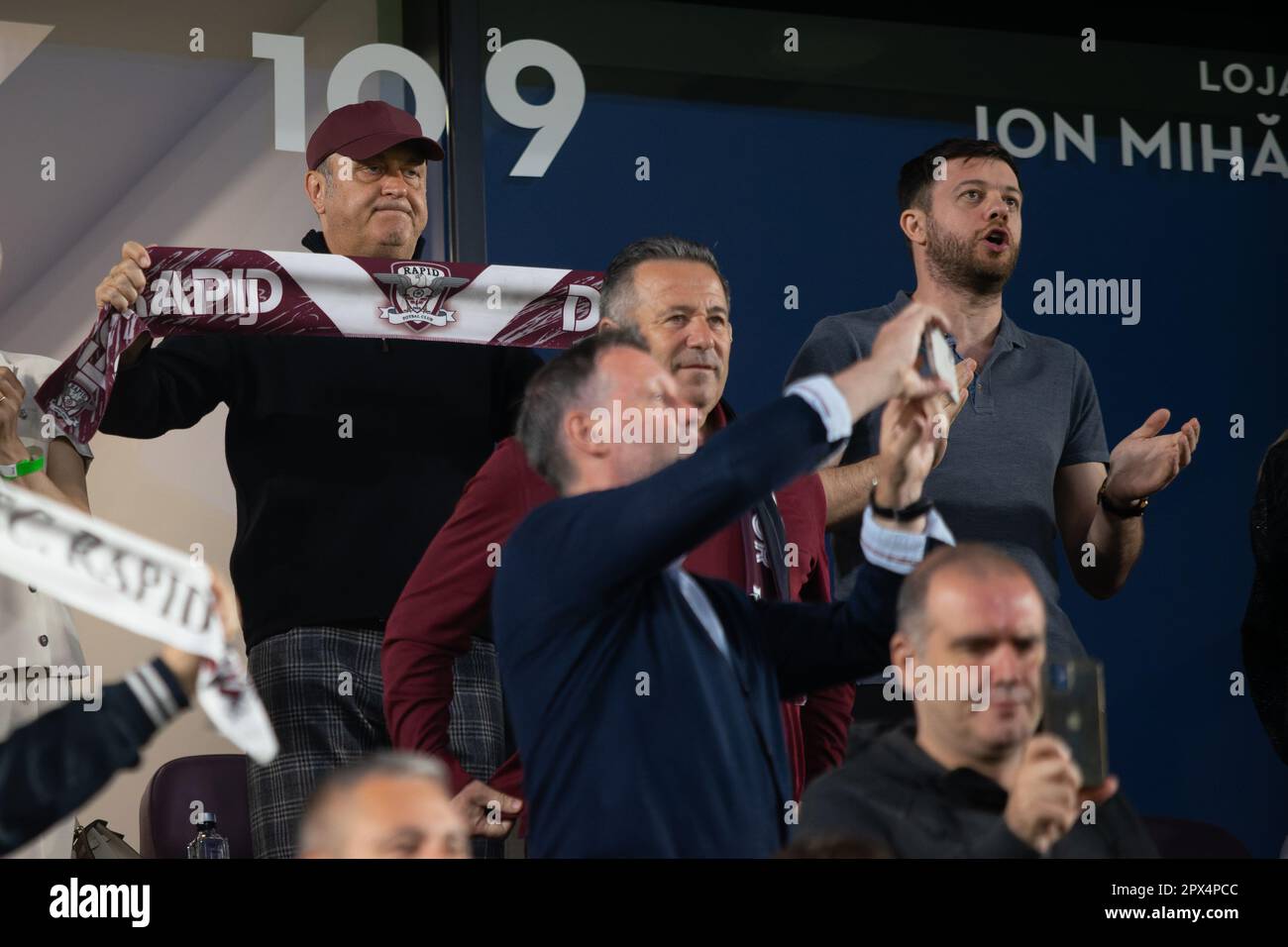 Bucharest, Romania. 1st May, 2023: Dan Sucu (L) and Victor Angelescu (R ...