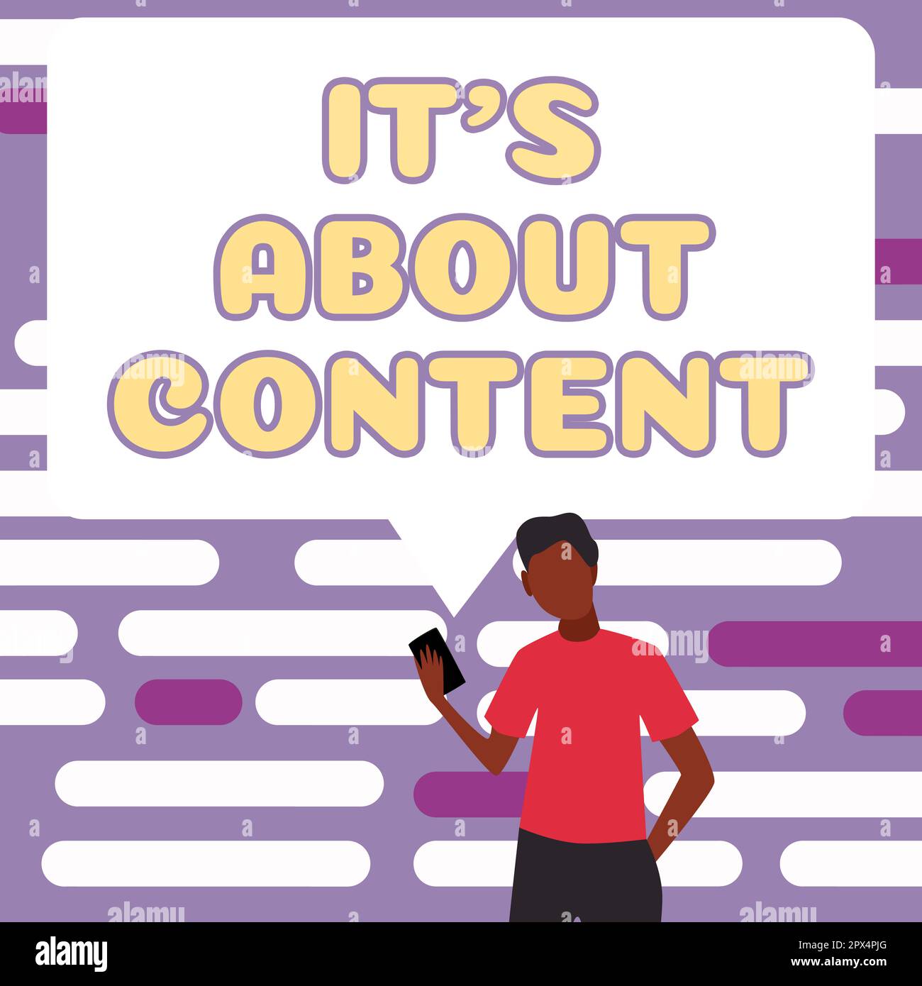 Text caption presenting It's About Content, Business idea crucial ...
