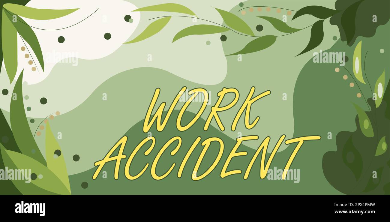 Conceptual caption Work Accident, Business concept Mistake Injury ...