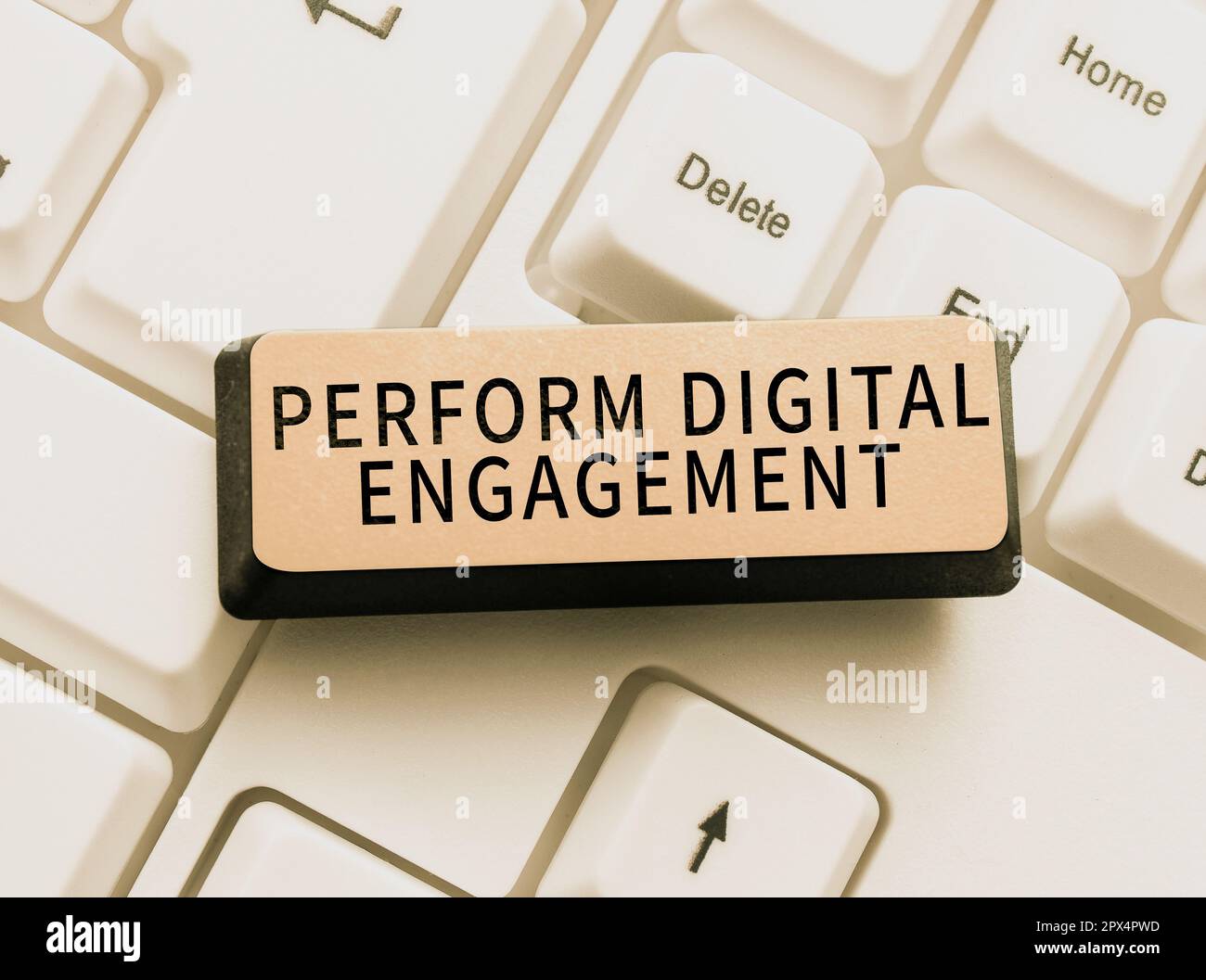 Conceptual caption Perform Digital Engagement, Business overview engage ...