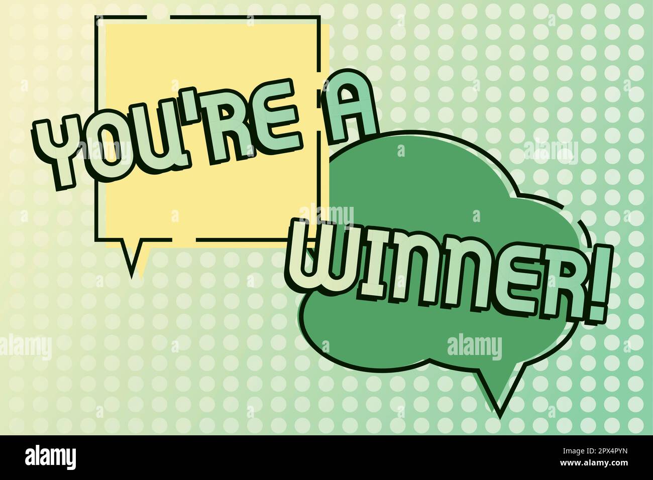 Sign displaying You'Re a Winner , Internet Concept Winning as 1st place ...