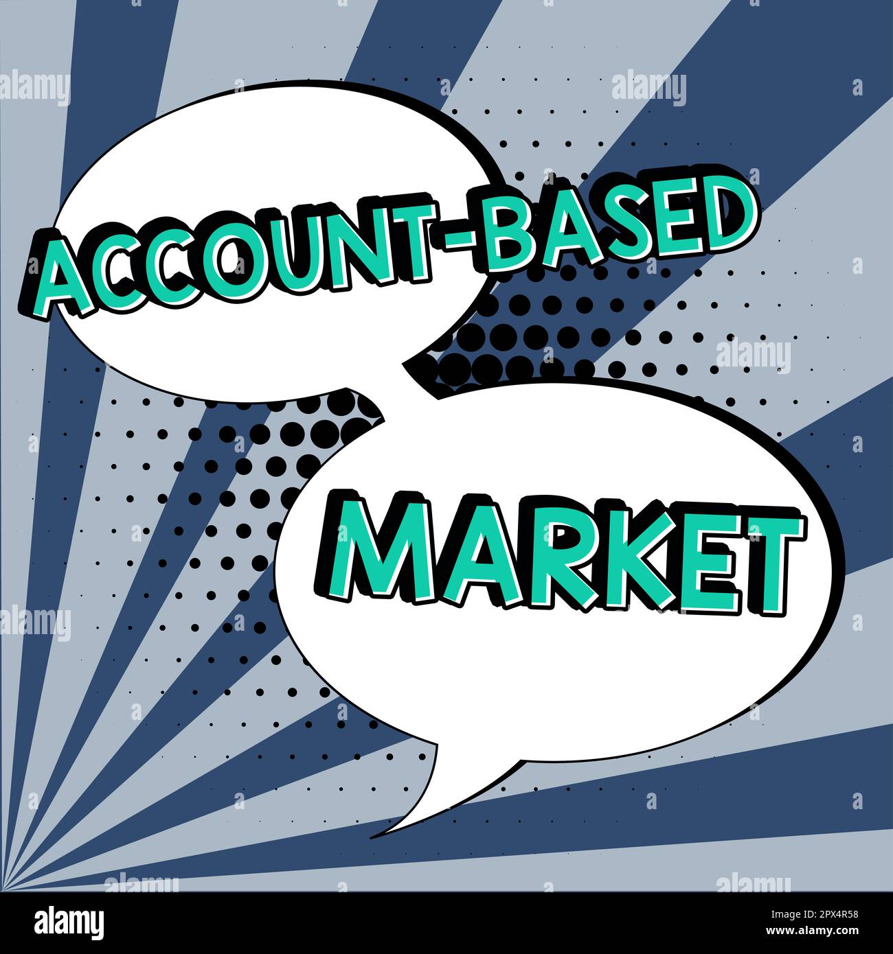 Text caption presenting Account Based Market, Business showcase ...